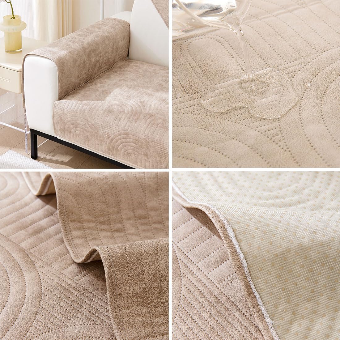 Faux Suede Sofa Protector Sherwood Home Premium Faux Suede Rust 2