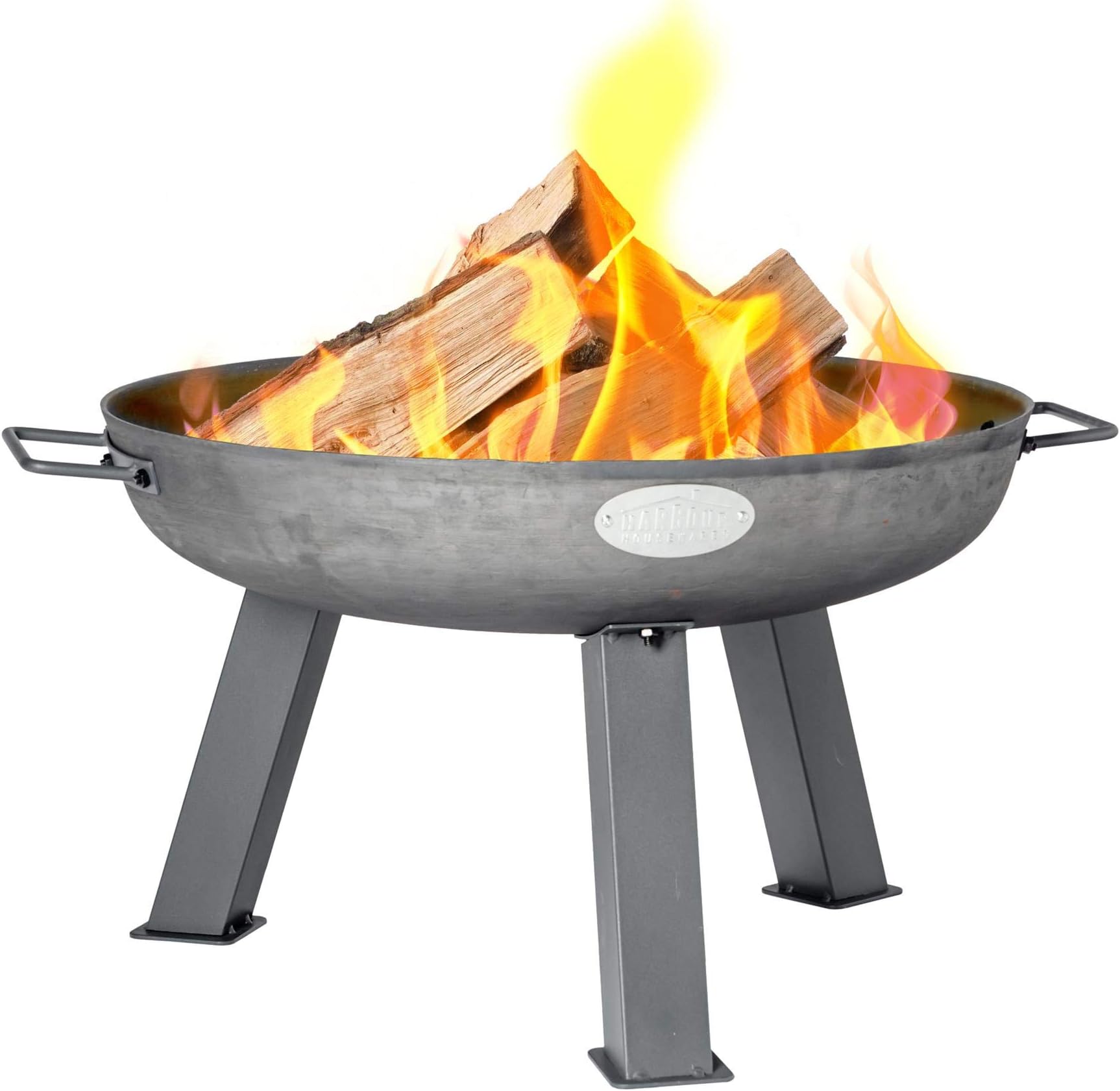 Corten Steel Curved Fire Pit - 600mm Diameter x 120mm High : Amazon.co ...