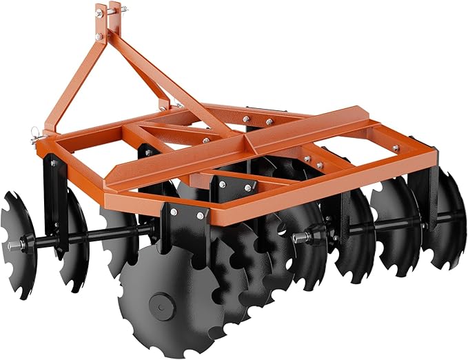 Amazon.com : GarveeTech Disc Harrow Plow 5 ft Fits for Tractor, 3 Point ...