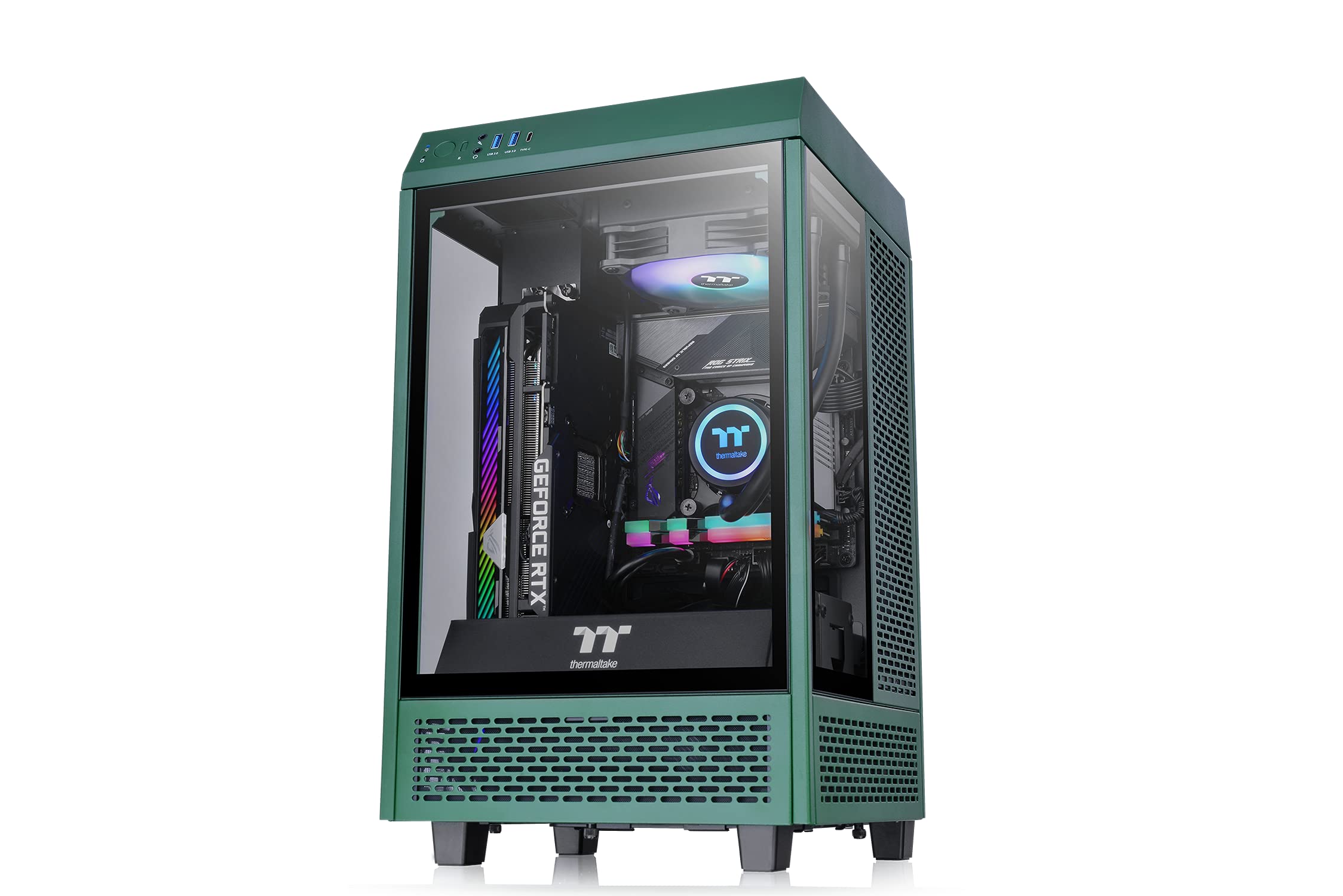 Thermaltake Tower 100 Racing Green Edition Tempered Glass Mini Tower ...