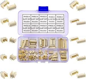 Amazon.com: Kidisoii JST Connector Kit, PHD2.0 Dual Row DIP Header Jst 2mm Pitch IC Socket Plugs ...