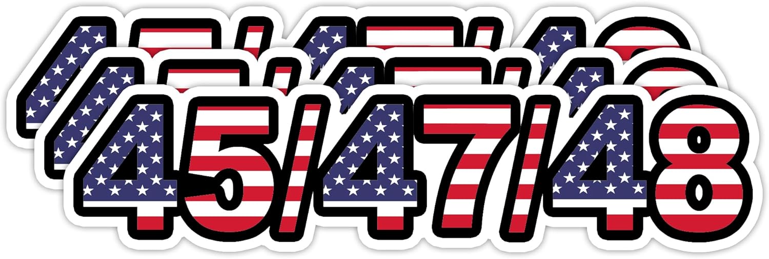 Amazon.com - 3 Pack Trump 45 47 48 Stickers - 48th President American ...