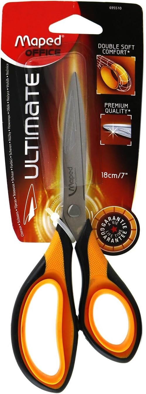 Maped Office Ultimate Asymmetrical Scissors 18cm : Amazon.co.uk: Home ...