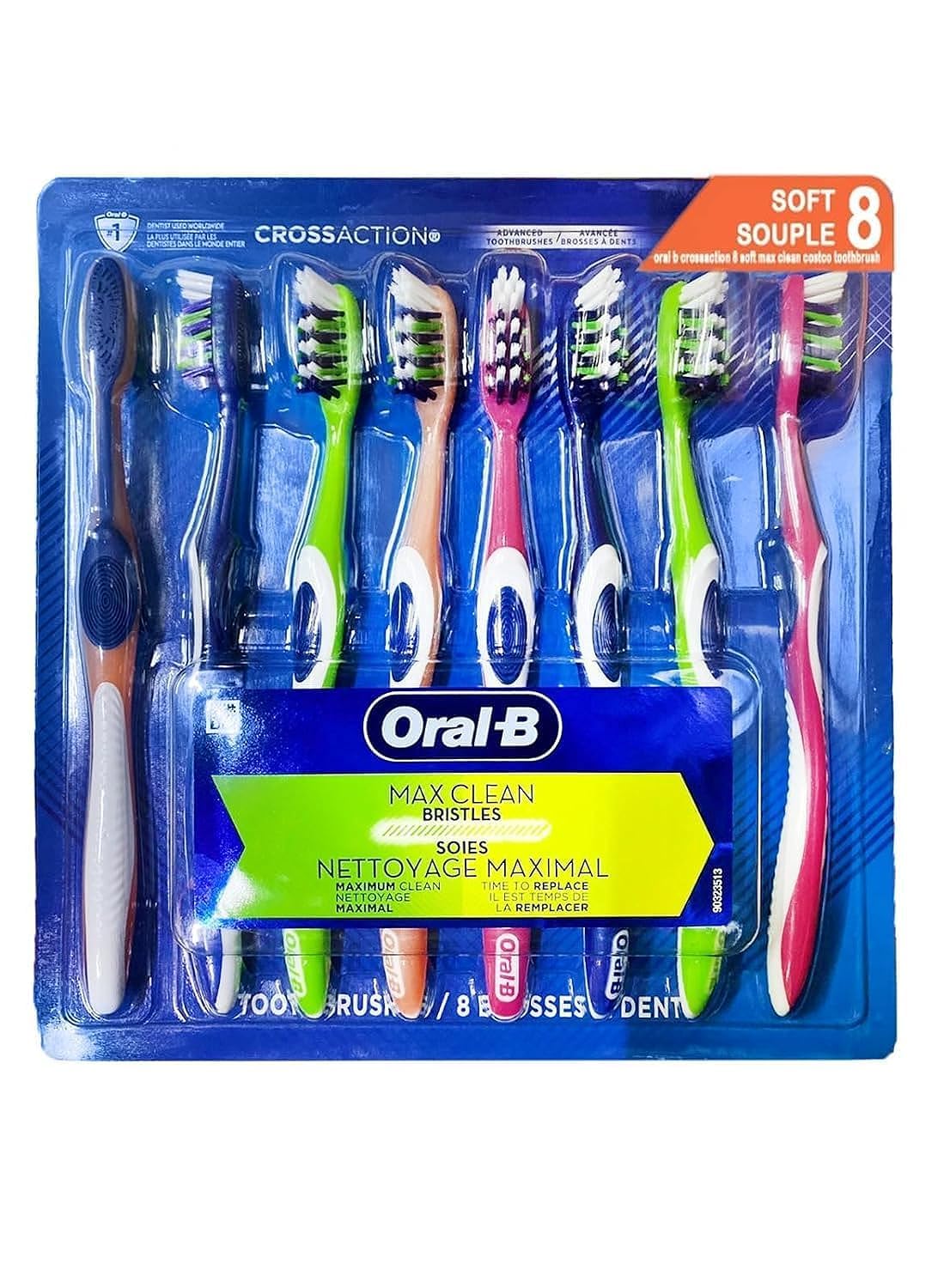 Oral-B CrossAction Advanced Toothbrushes with Max Clean Bristles, Soft ...
