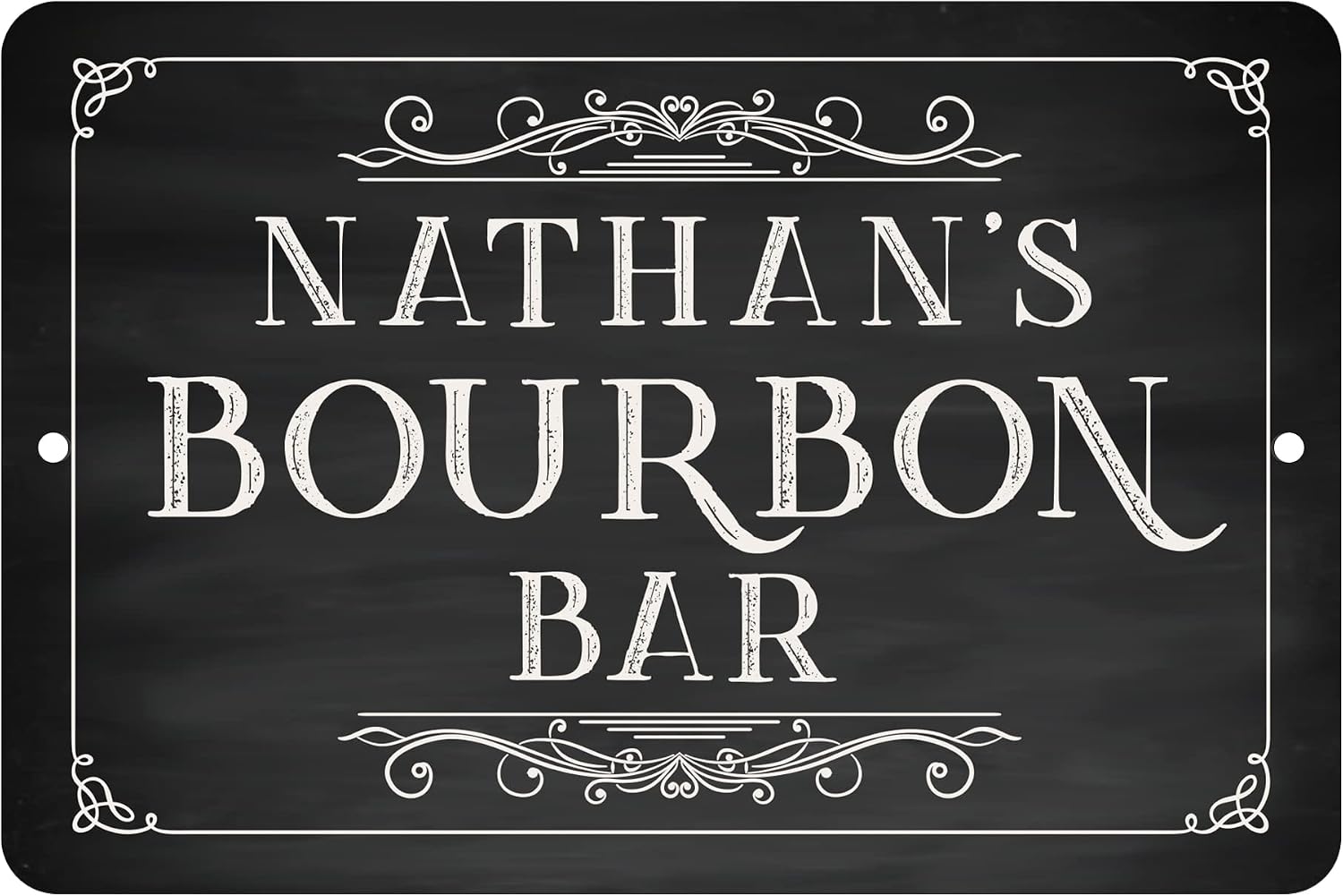 Amazon.com: Chalkboard Look Bourbon Bar Metal Room Sign (8x12 Inches ...