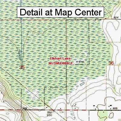 Amazon.com : USGS Topographic Quadrangle Map - Elkhart Lake, Wisconsin ...