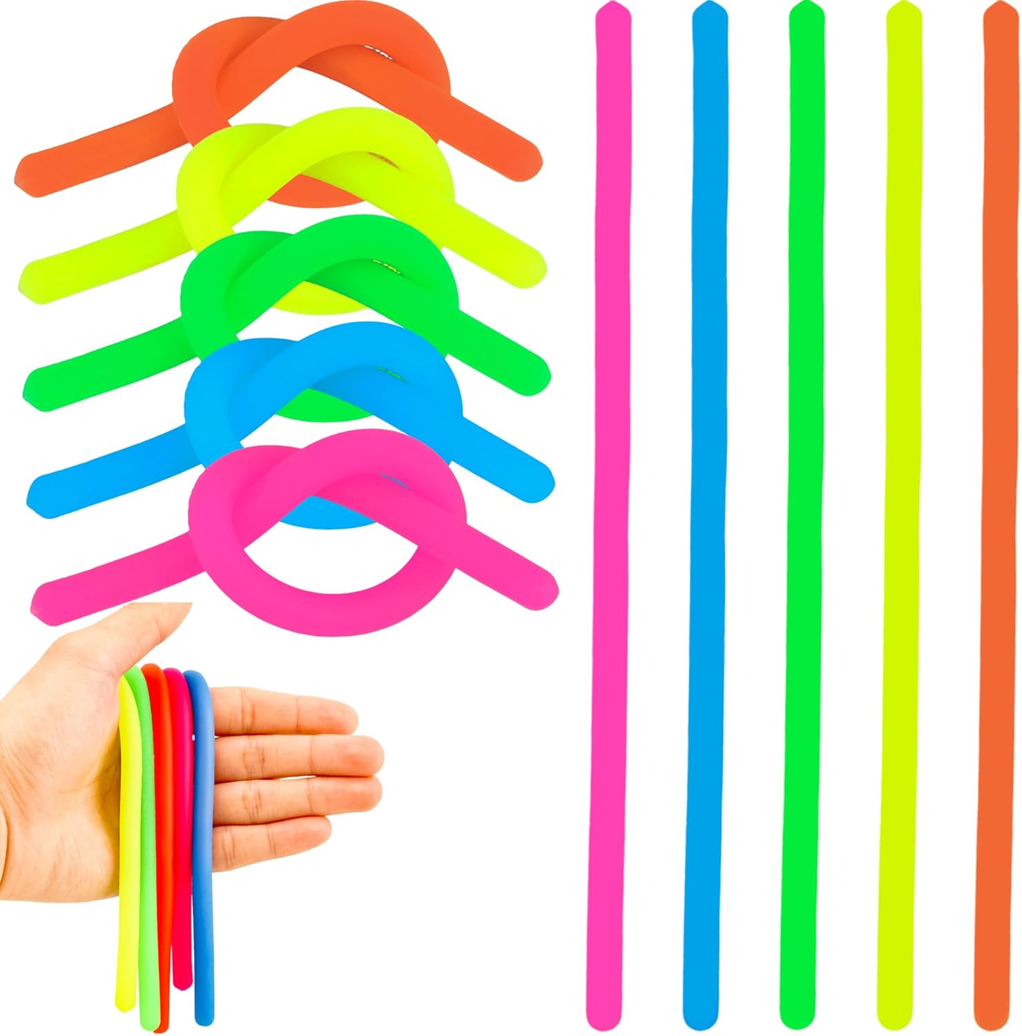 Amazon.com: Feradny 60 Pieces Calming Monkey Stretch Noodles Toy ...