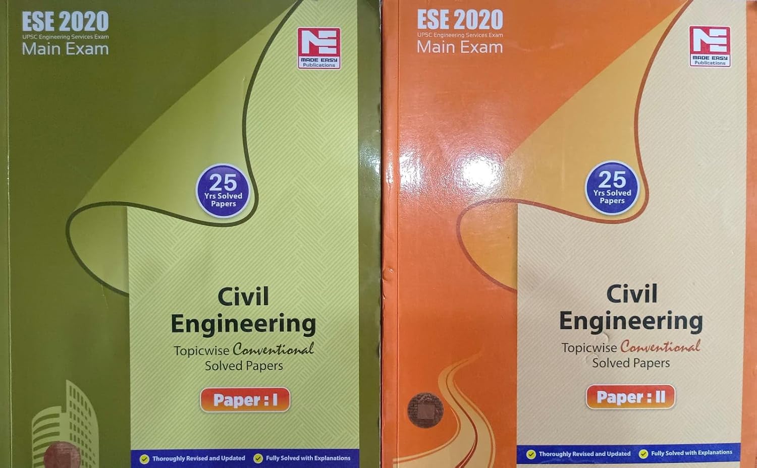 Buy ESE Main Exam Civil Engineering Paper 1&2 By B Singh (Second Hand ...
