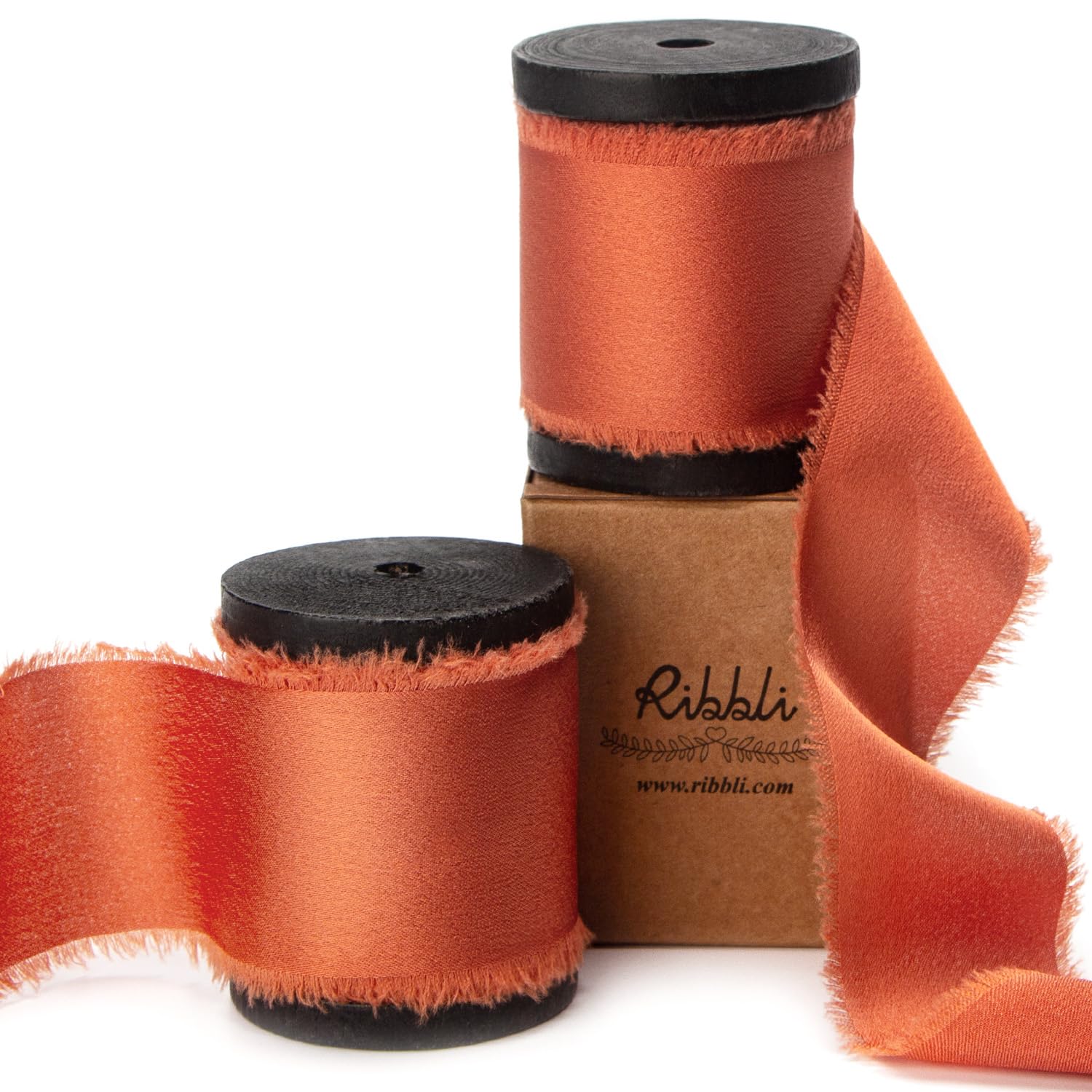 Amazon.com: Ribbli Terracotta Silk Satin Ribbon 1.5 Inch x 12 Yard ...