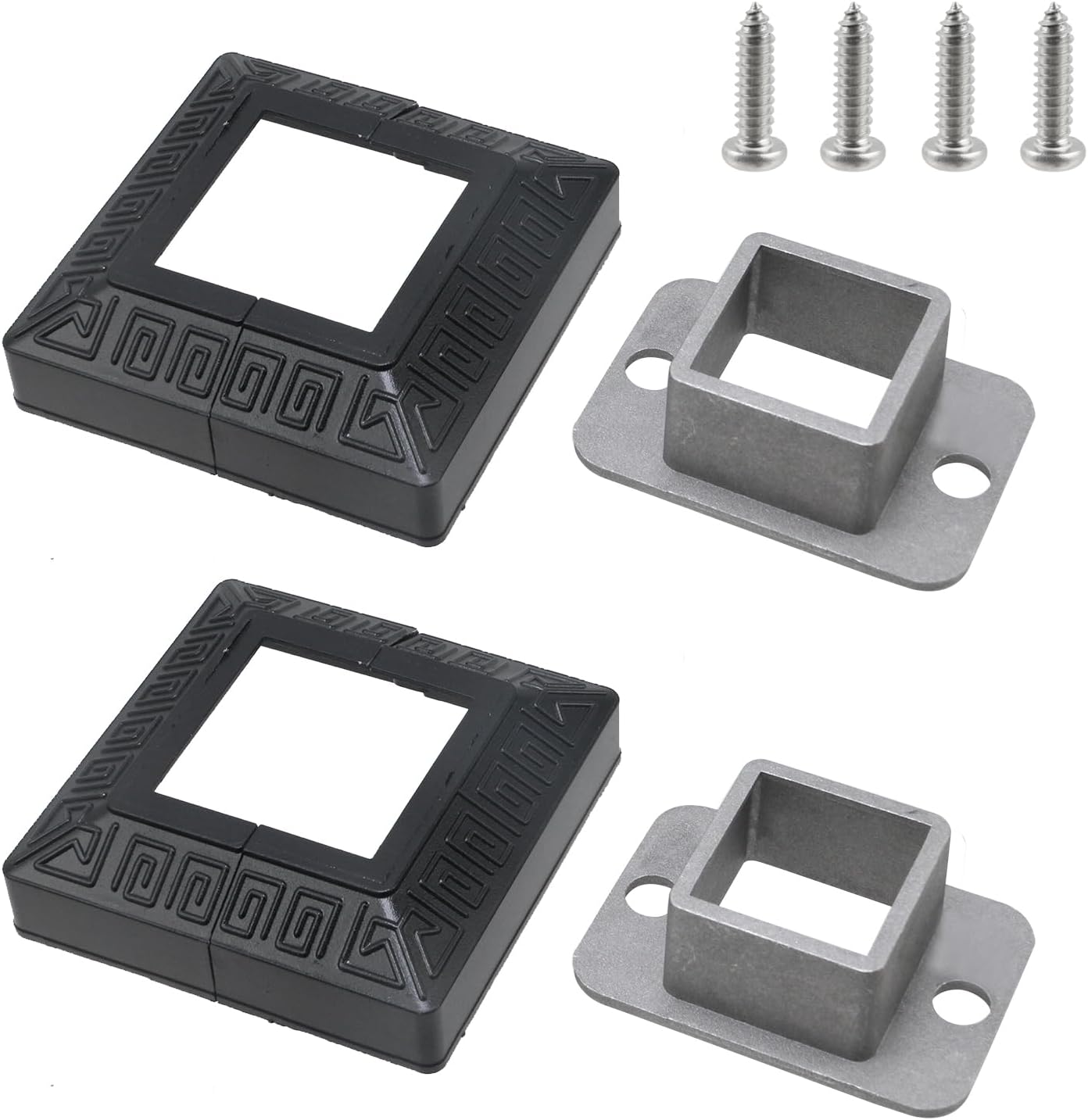 MY MIRONEY 2 Sets Fence Metal Flange Hardware Kit, 2PCS 1.42" x 1.42 ...