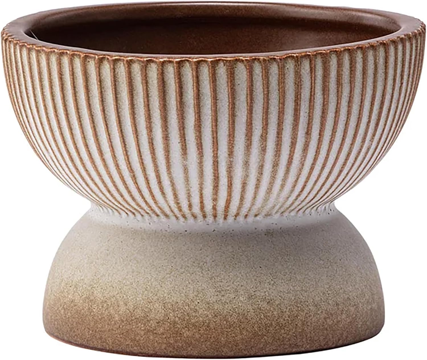 Amazon.com: Napco 22411 Ribbed Round Bowl Pedastal Base 4.25 x 4.25 x 3 ...