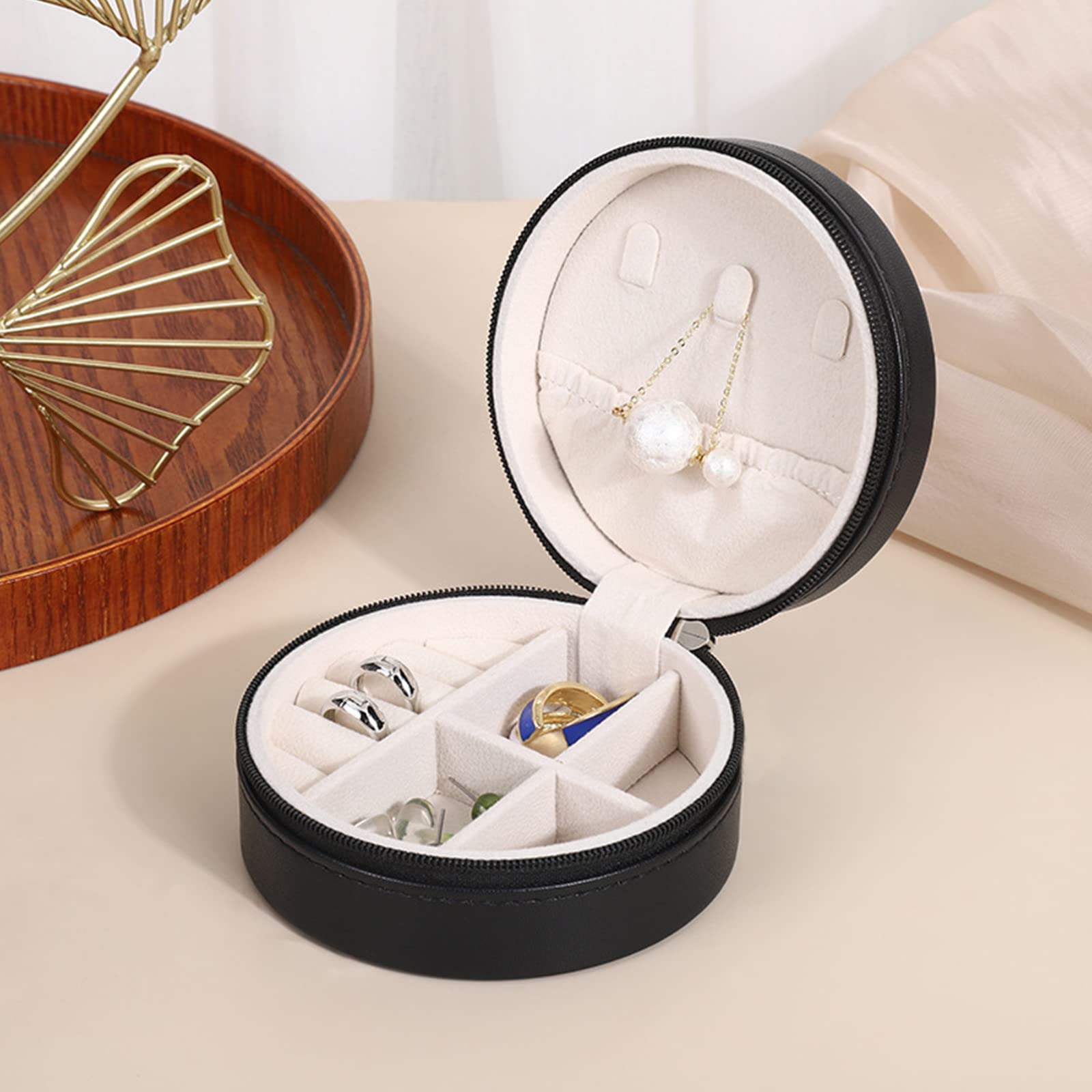 Semyifu Plush Velvet Travel Jewelry Box Organizer | Travel Jewelry Case ...