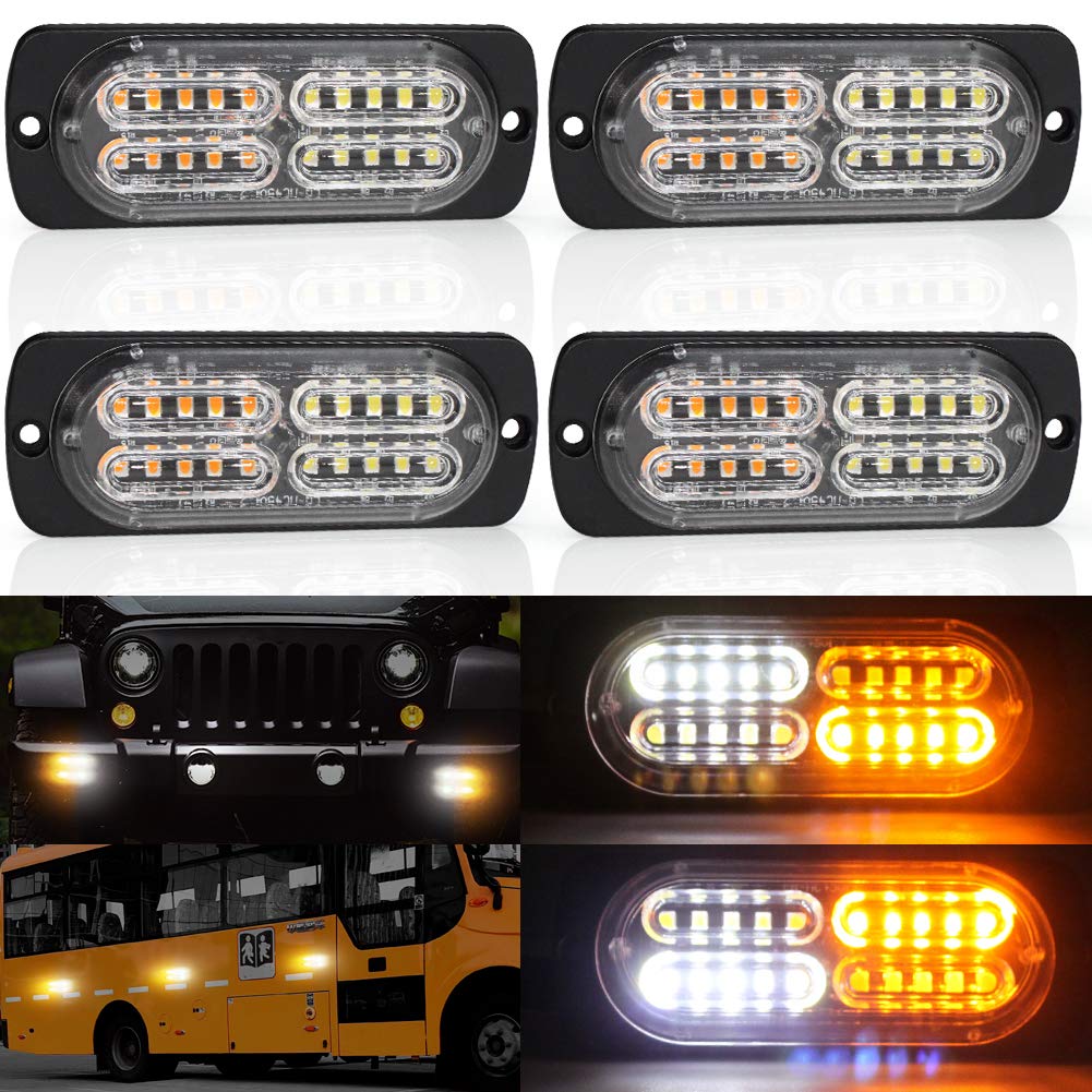 Led Strobe Warning Lights Grill Mount Flashing Strobe Light Emergency
