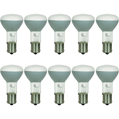 (Pack of 10) # 1383 Miniature Reflector Light Bulbs, 20-Watt 13V BA15S ...