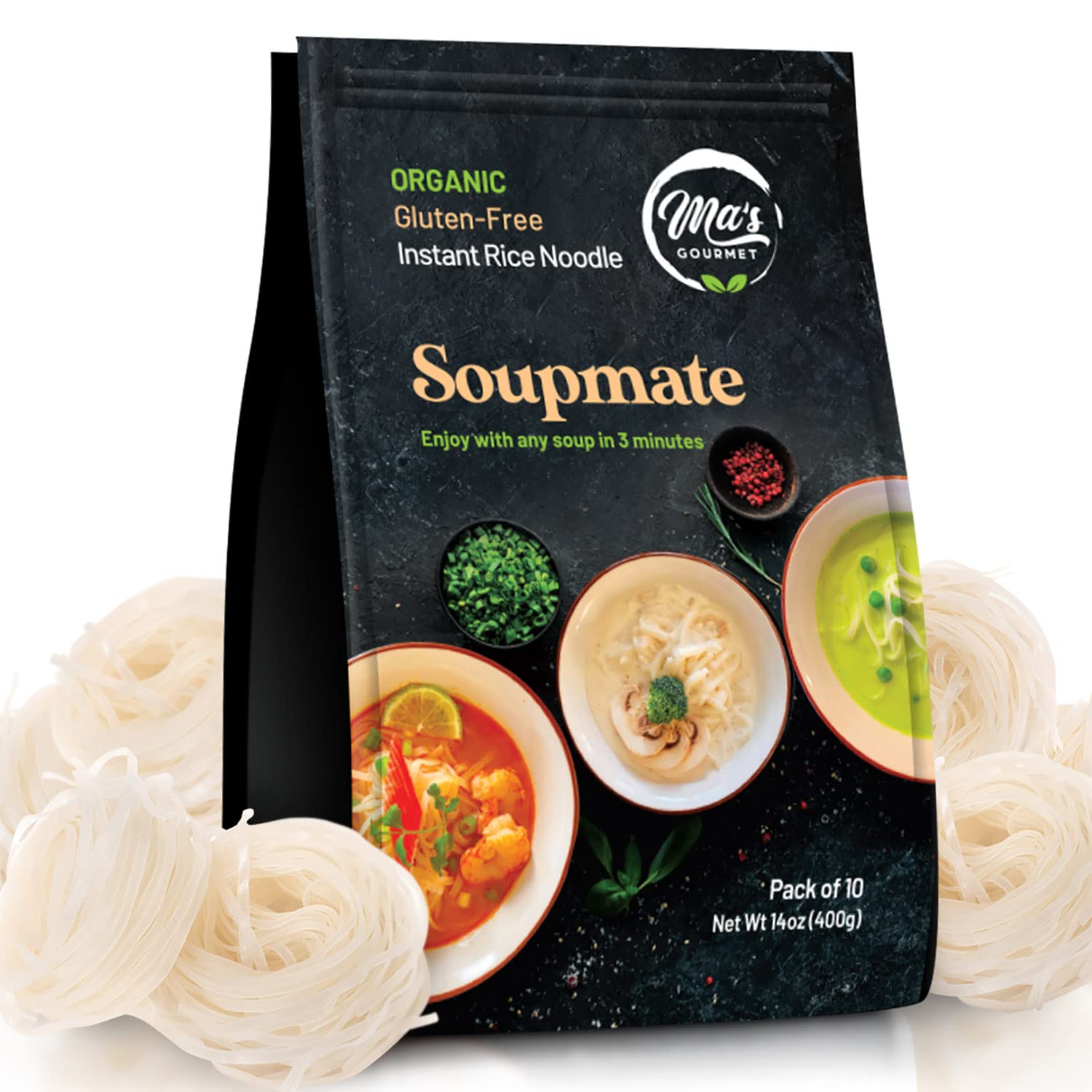 Soupmate Organic Instant Rice Noodles Gluten Free Organic Ramen Style ...