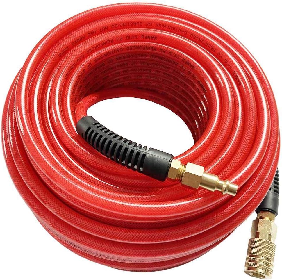 Heavy Duty Coiled Air Hose ID 1/4 Inch Polyurethane Air Compressor Coil ...