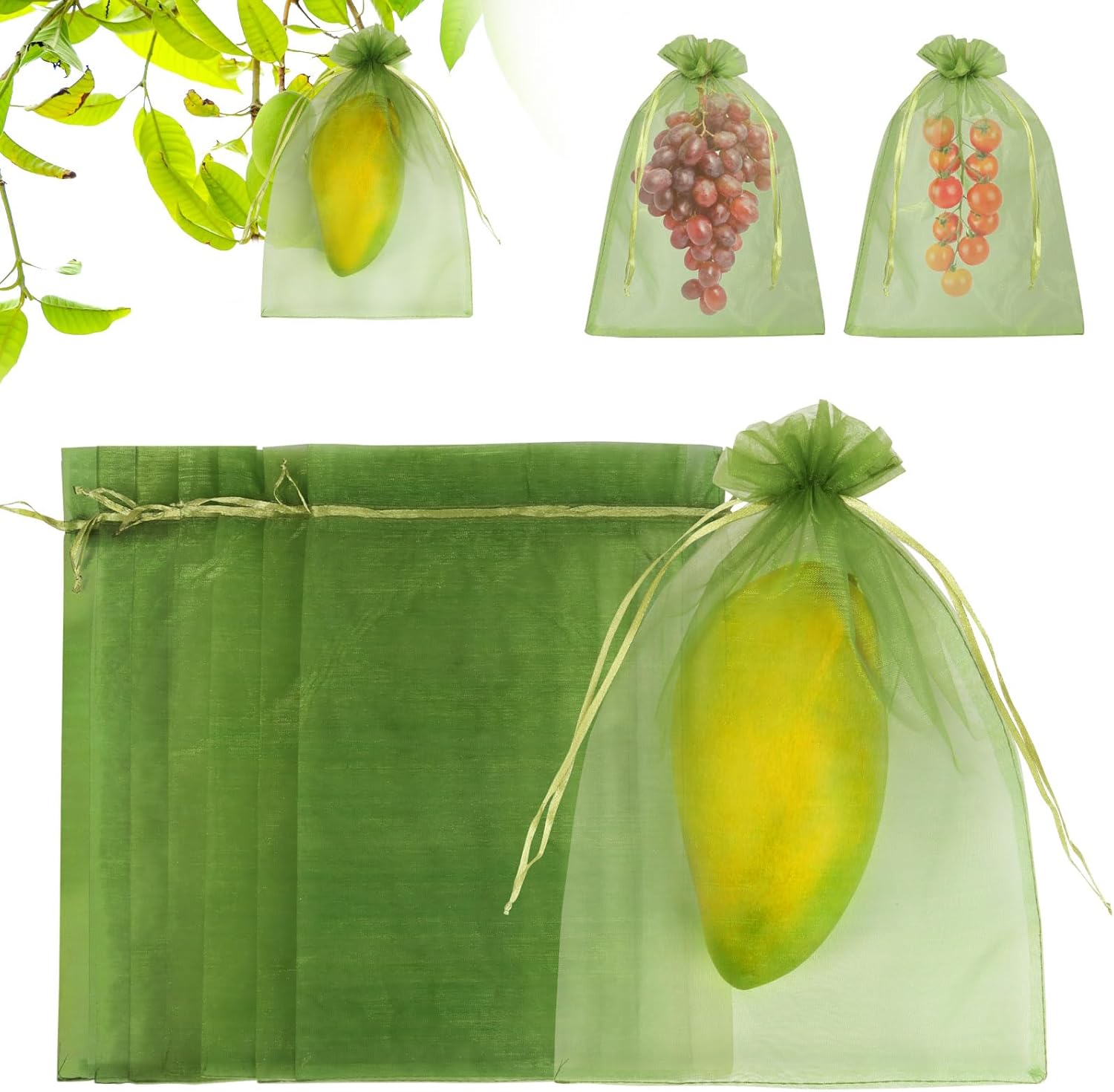Amazon.com : JOINDO 100 Pcs Fruit Protection Bags, 8''12'' Netting Bags ...