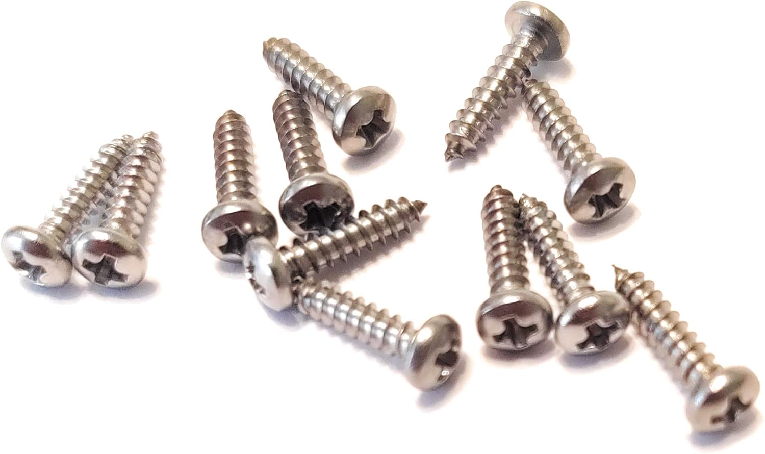 Amazon.com: 12 Pack #2 x 3/8 inch Stainless Steel Tuner Screws Phillips ...
