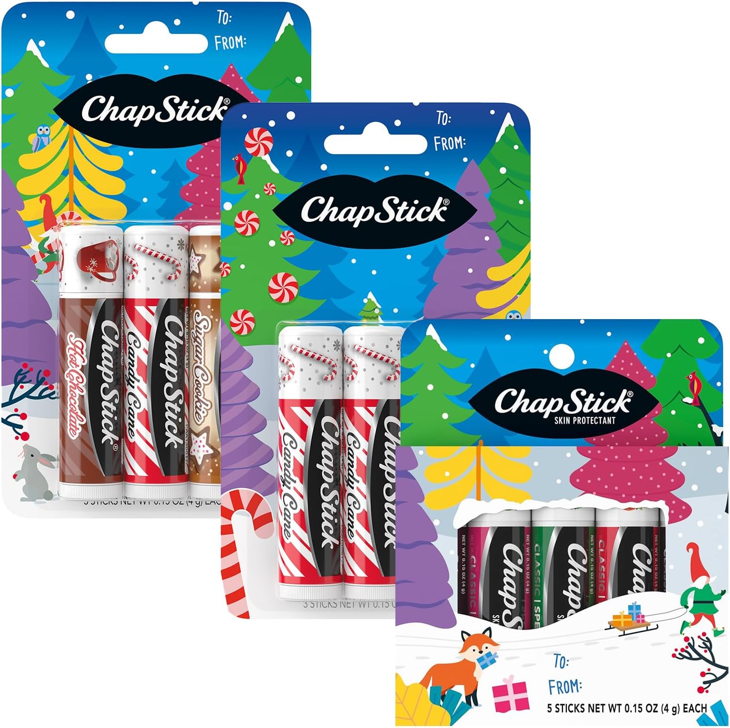 Amazon.com: ChapStick Lip Balm, Holiday Variety 11-Pack – Fun & Festive ...