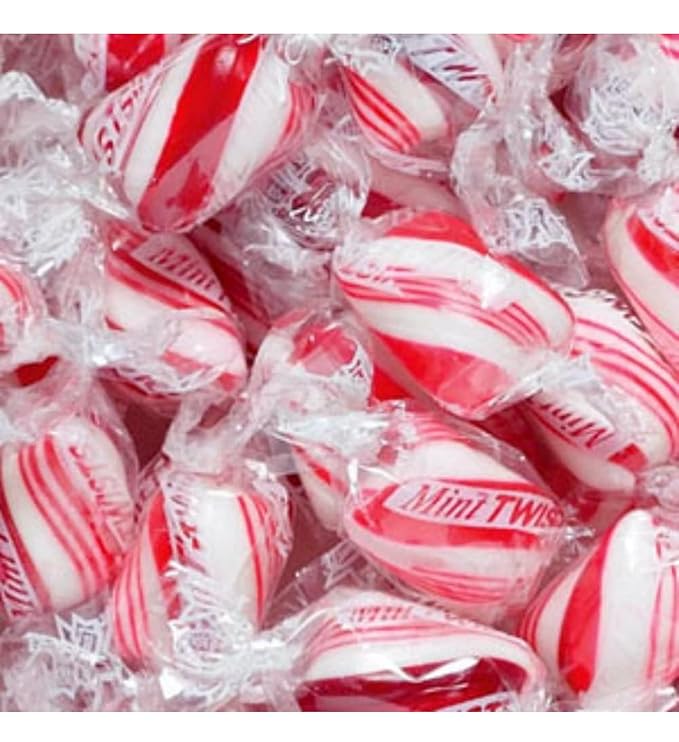 Amazon.com : Hard Candy (90 PIECES PEPPERMINT TWISTS) | Peppermint Red & White Cylinder Shaped ...