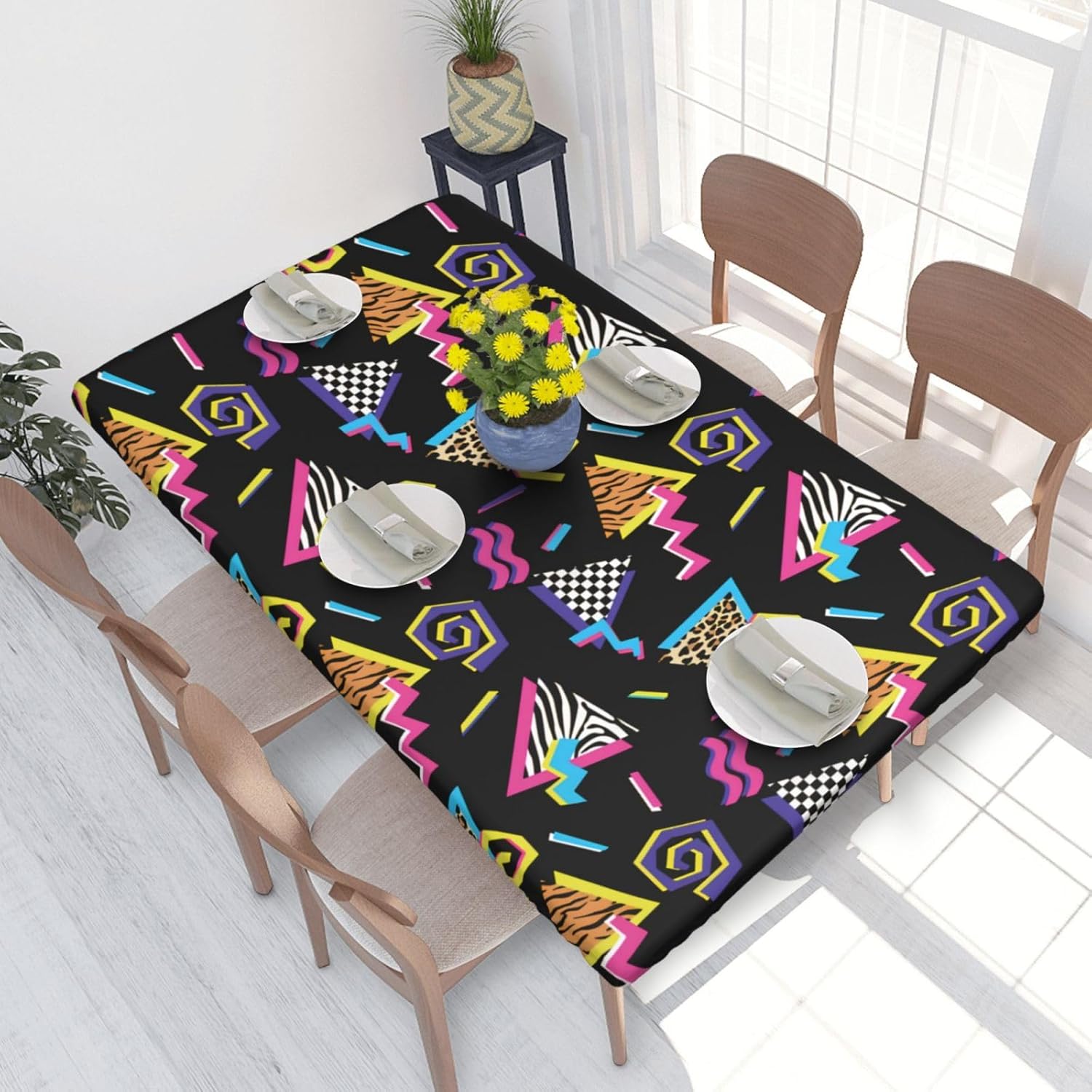 Amazon.com: ASYG Retro 80s 90s Tablecloth 30"x 48"Rectangle, 80s 90s ...