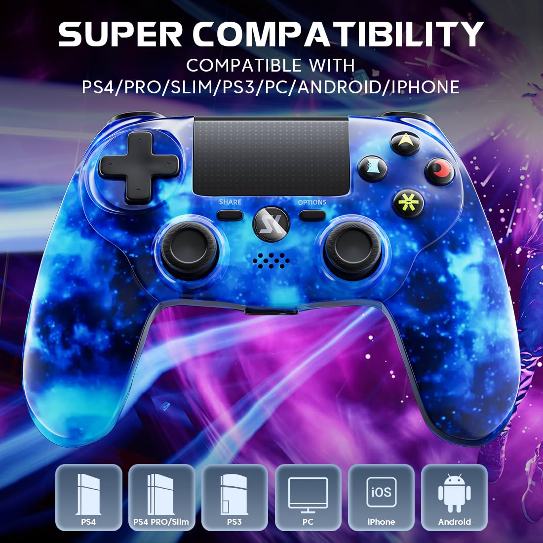 Snapklik.com : CHENGDAO Wireless Controller 2 Pack For PS4,High ...