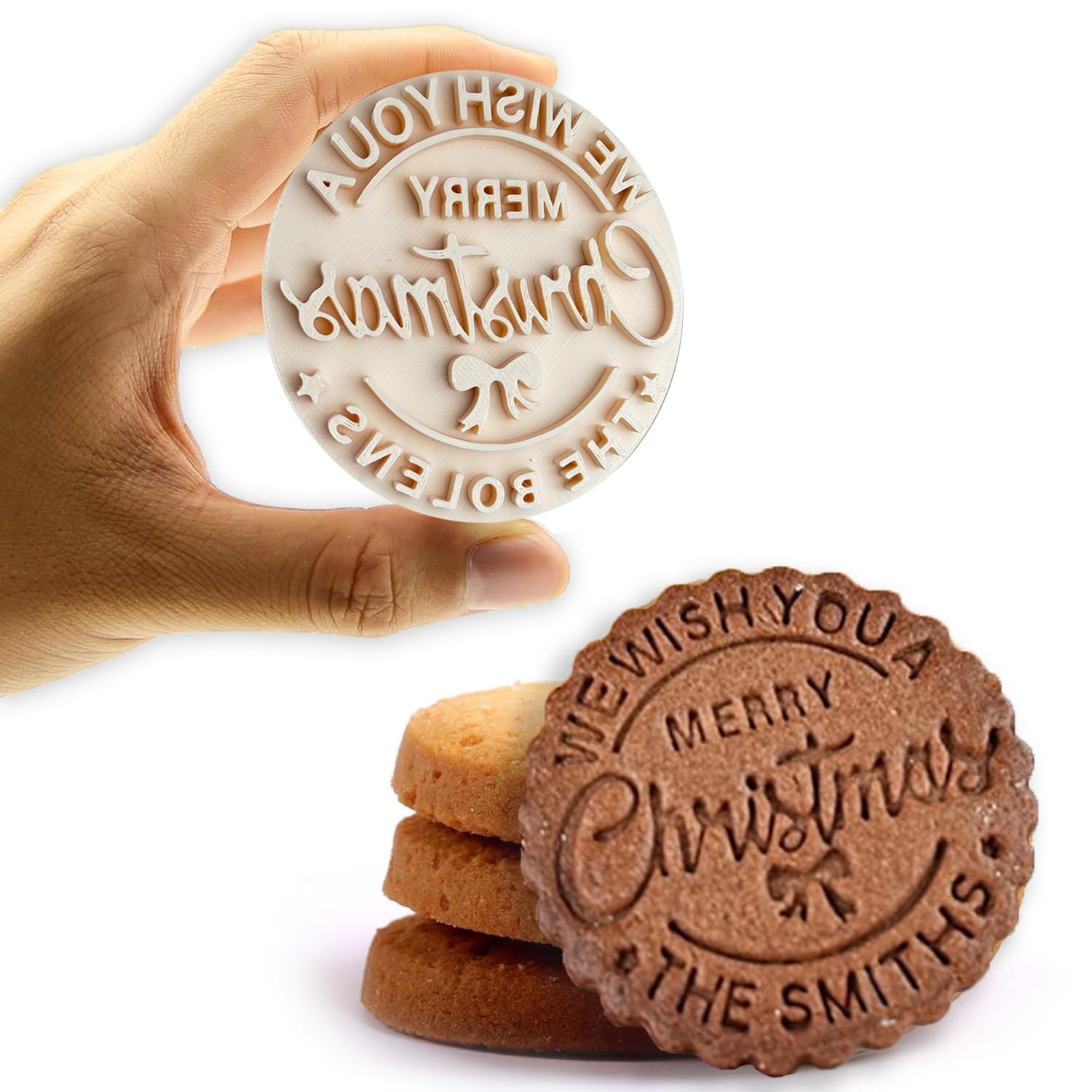 Amazon.com: Personalized Family Cookie Stamps Customizable Last Name 3D ...