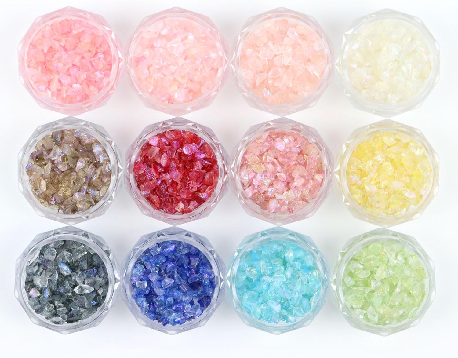 Amazon.com: Nail Glitter Chunky Glass Shards 2-3mm | Crushed Glass for ...