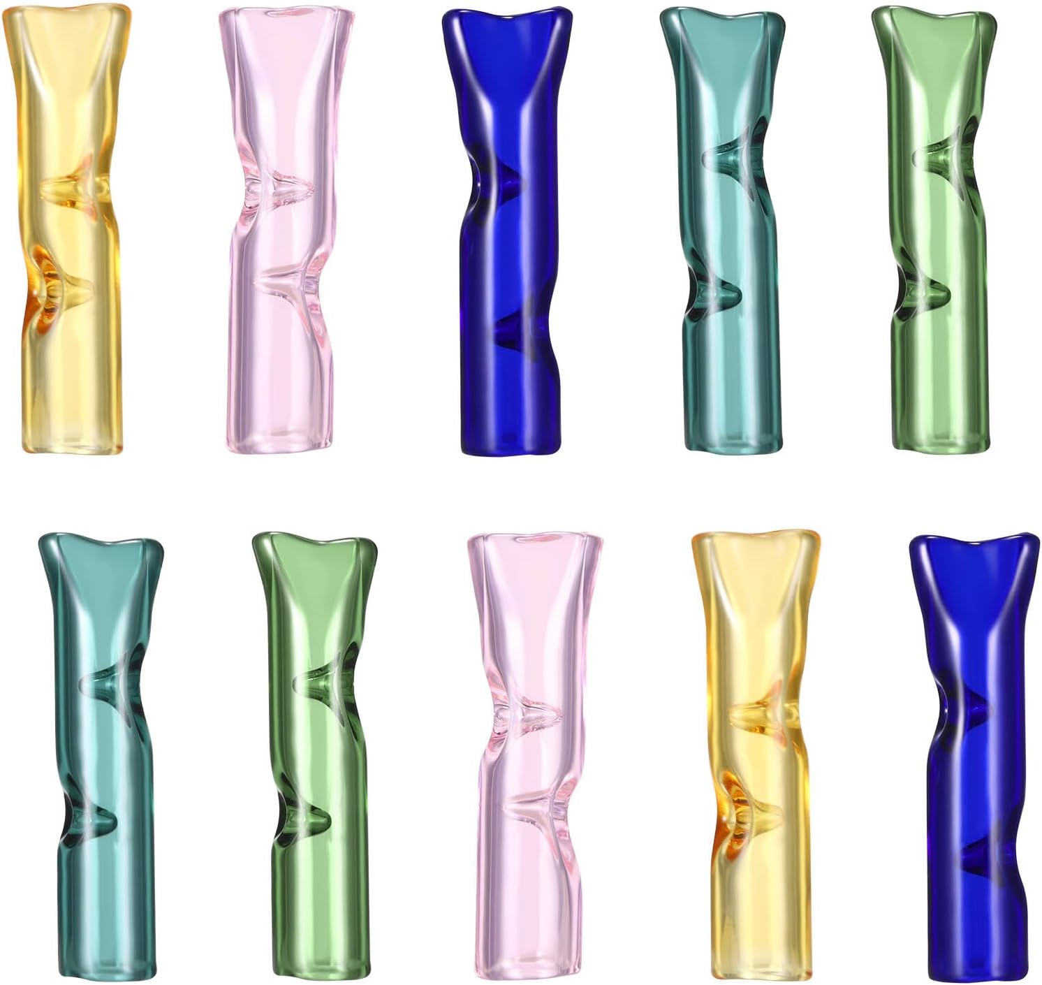 10Pcs Glass Filter Tips Flat Smoking Glass Roach Tips Mouthpiece Easy ...