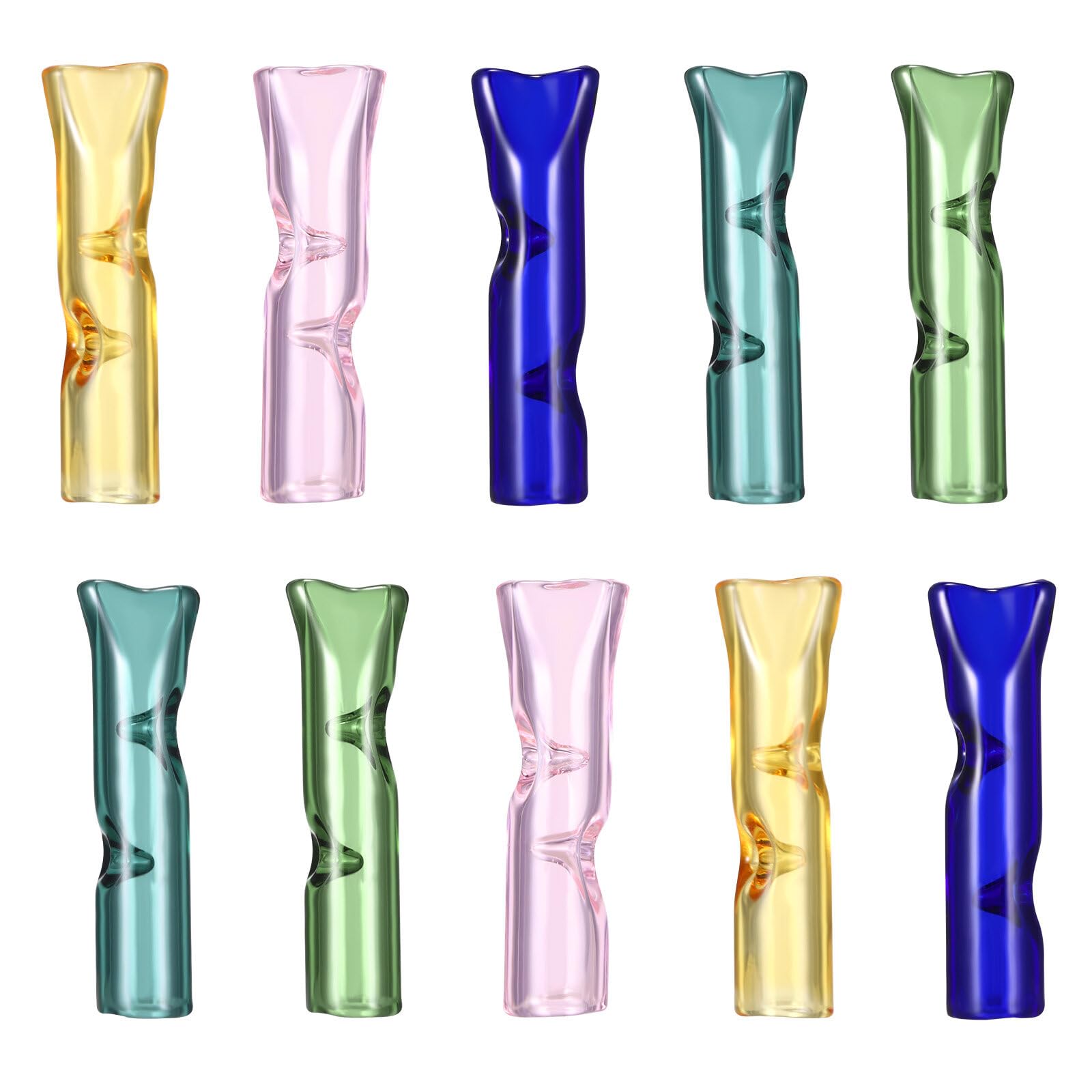 10Pcs Glass Filter Tips Flat Smoking Glass Roach Tips Mouthpiece Easy ...