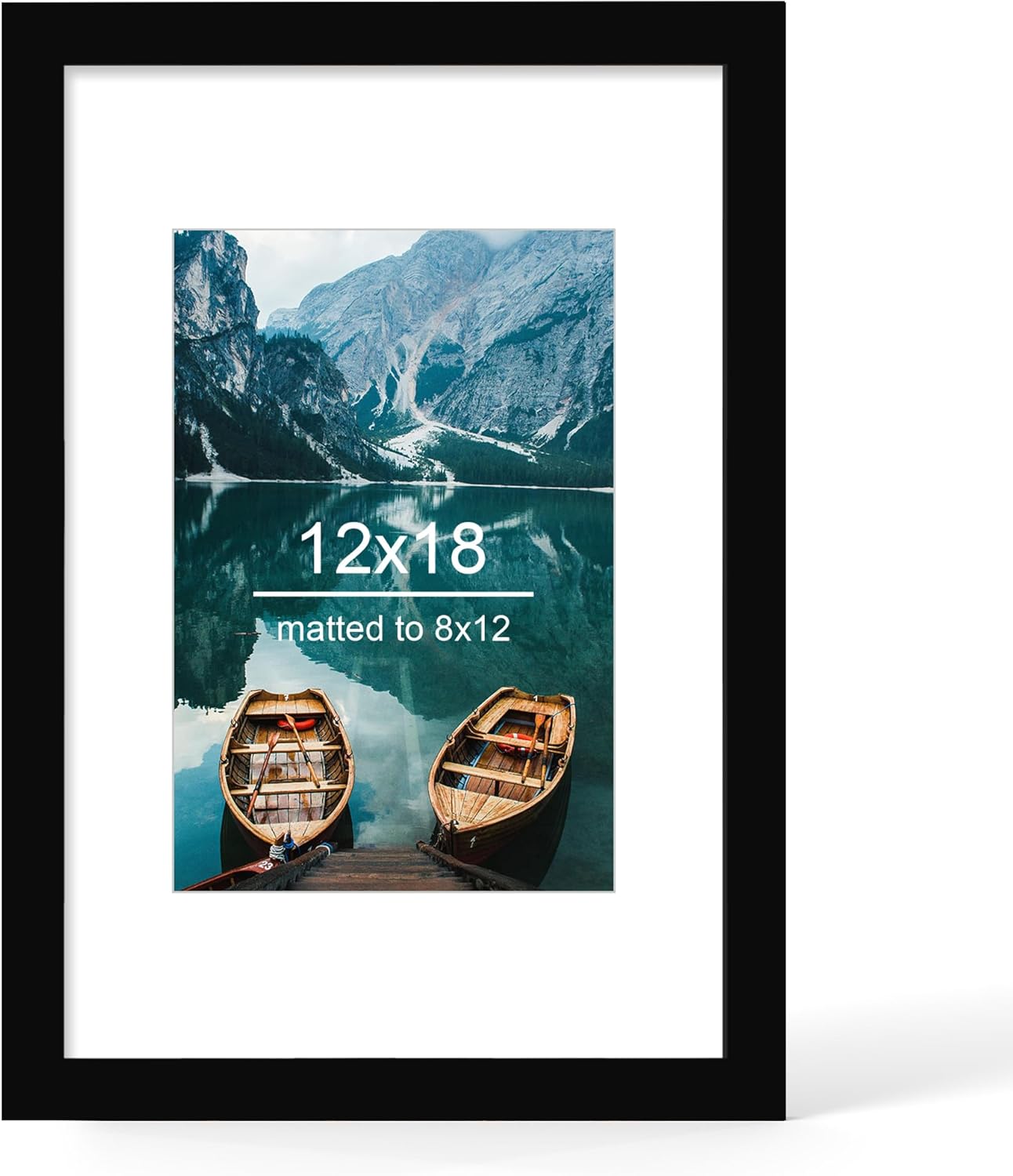 Amazon.com - Hongkee 12x18 Frame, Black Wood Style - Display 8 x 12 ...