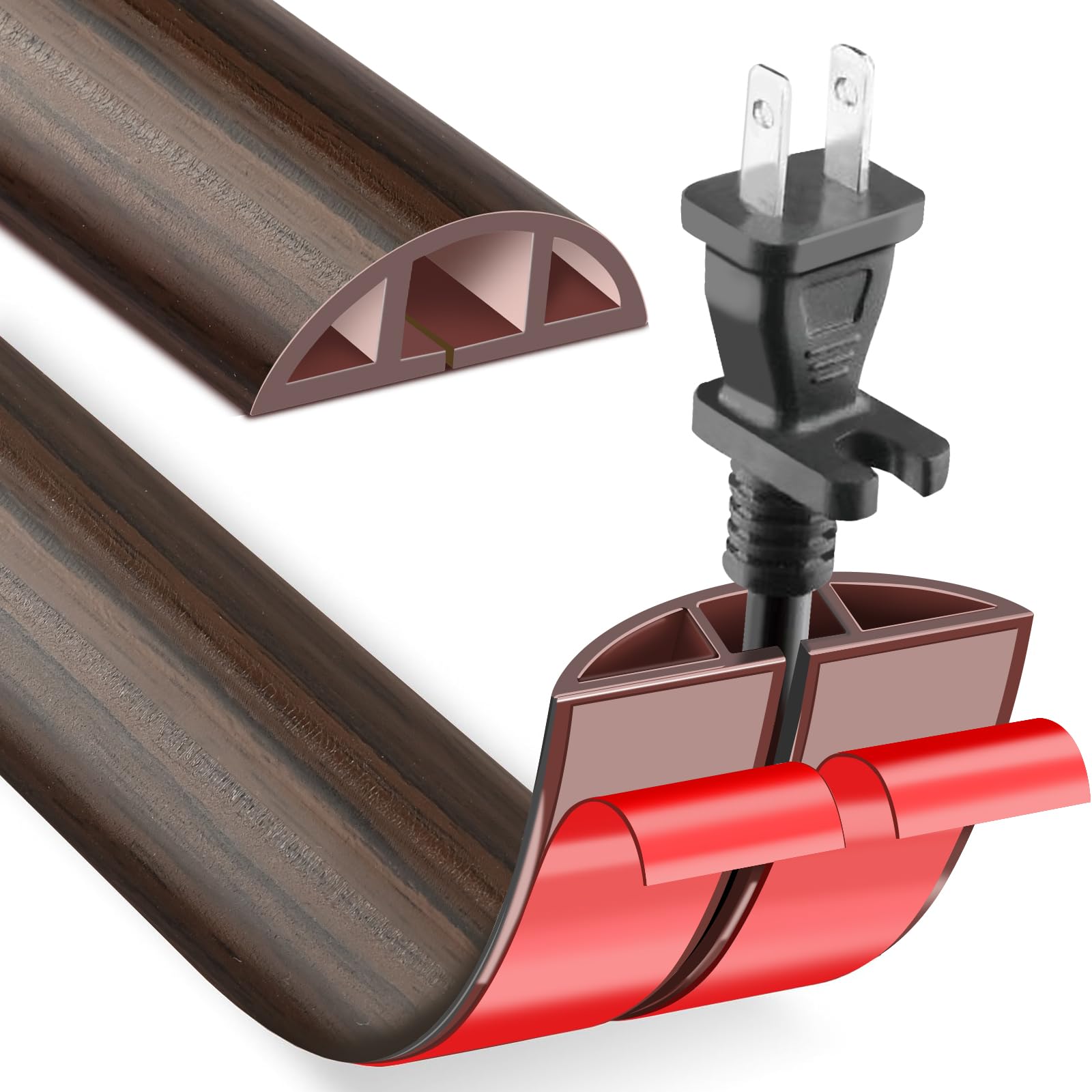 Amazon.com: Floor Cord Cover Cable Cavity Self Adhesive Cord Hider ...