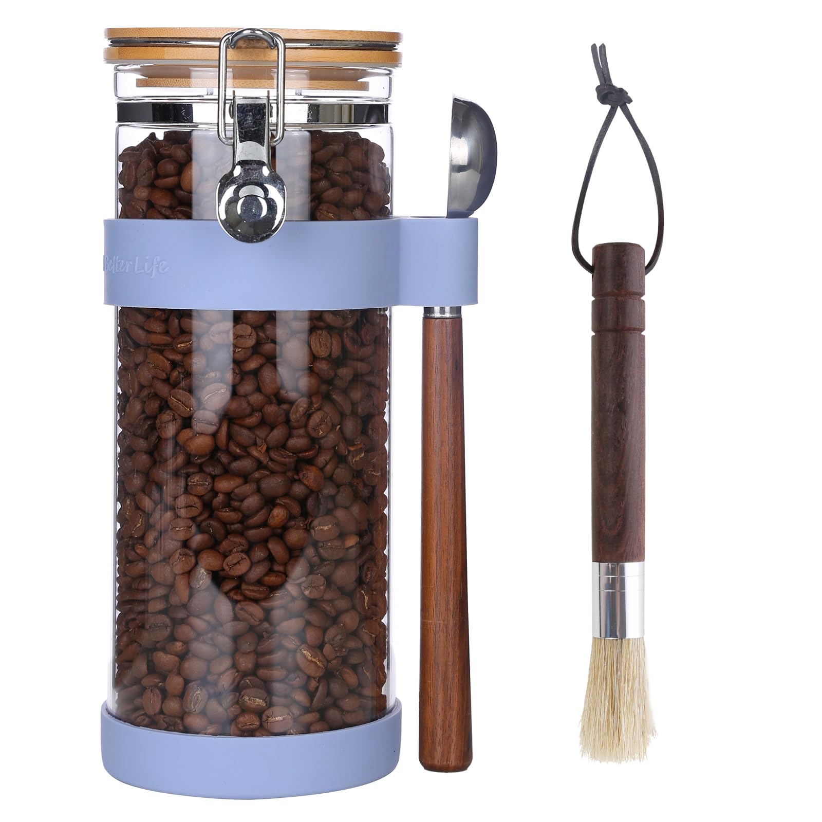 Ken's Kitchen Coffee Tin Airtight with Coffee Brush 1200ML 1500ML ...