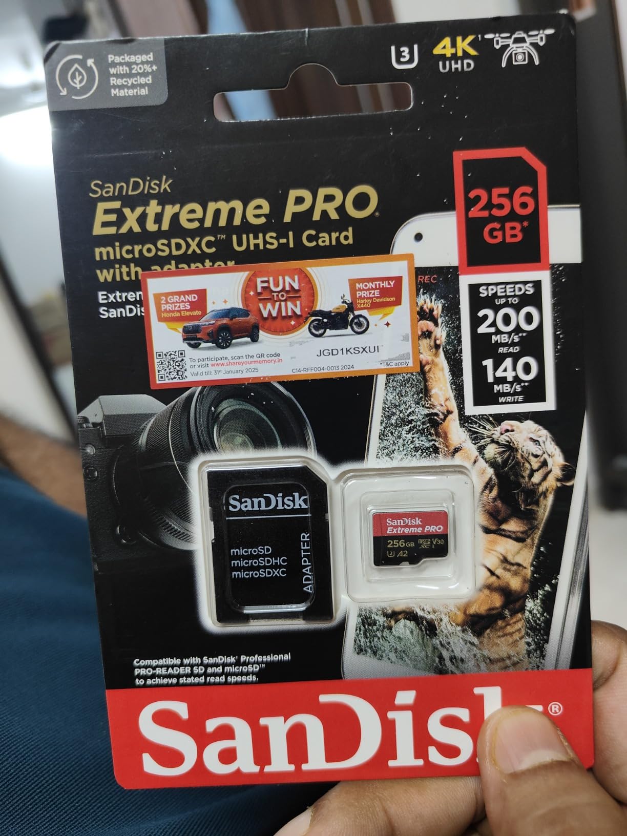 SanDisk Extreme Pro 128GB microSDXC UHS-I, V30, 200MB/s Read, 90MB/s ...