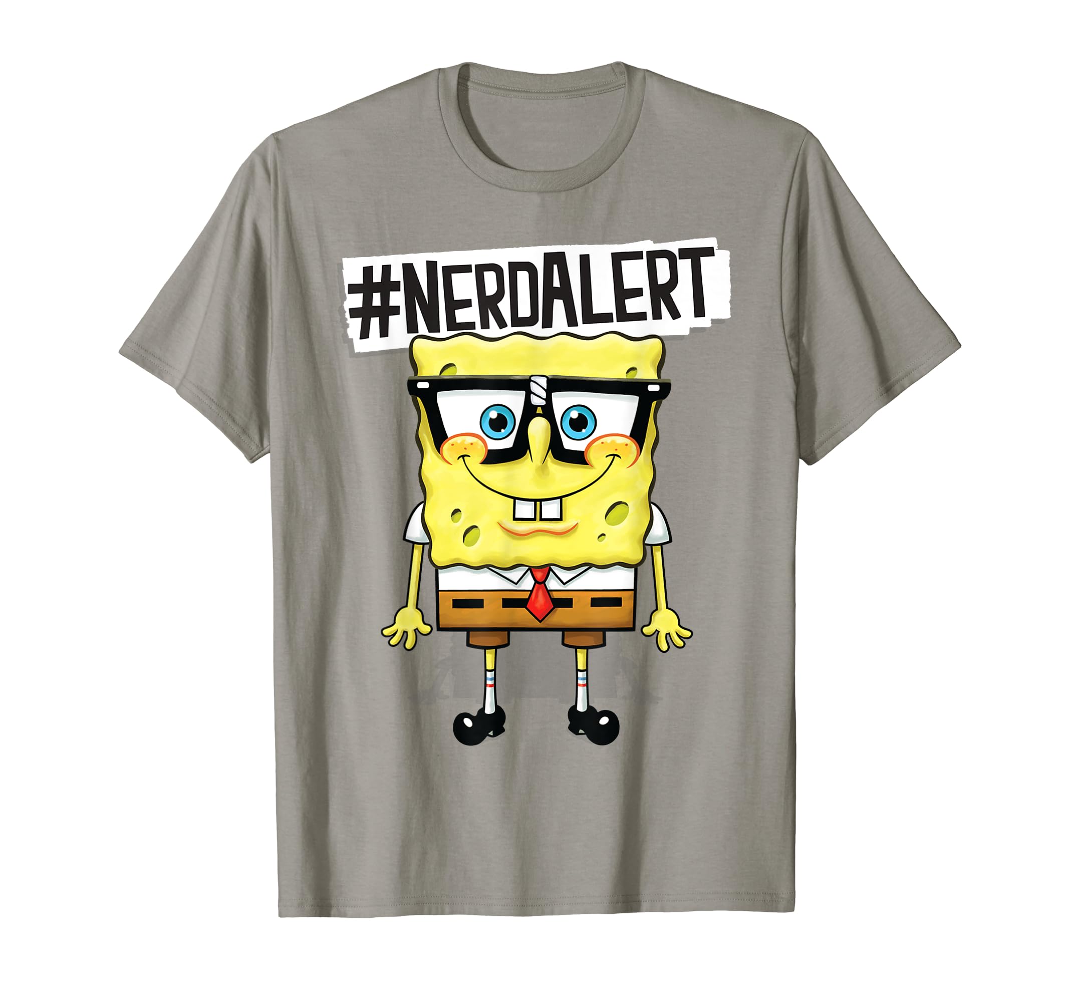 Amazon.com: Spongebob SquarePants Nerd Alert Humorous T-Shirt T-Shirt ...