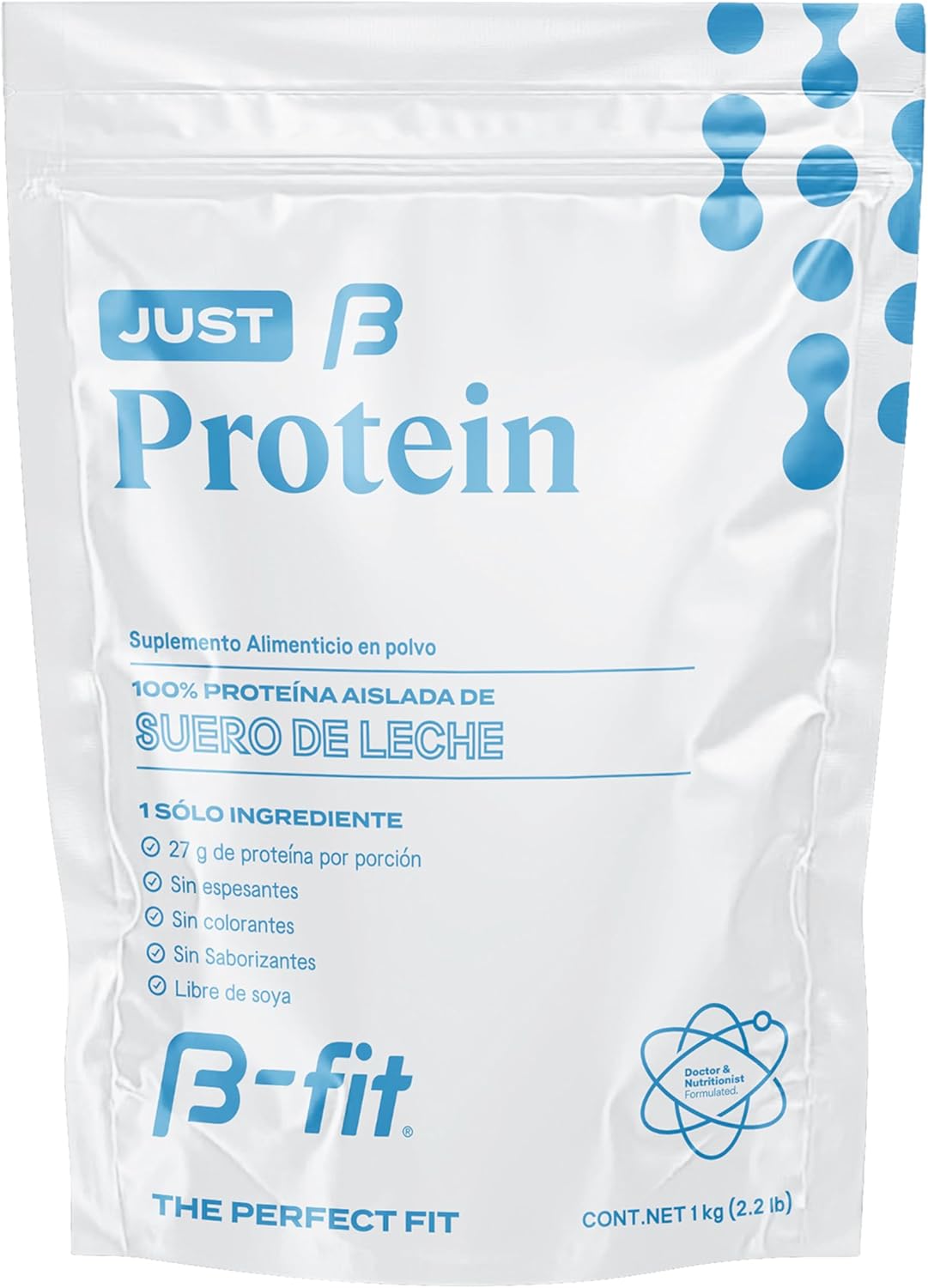 B-FIT B Just Protein 1kg - 33 servicios de Proteína en Polvo 100% Pura ...