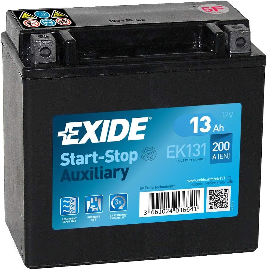 Exide Ek151 Agm Car Battery 15 Ah : Amazon.co.uk: Automotive