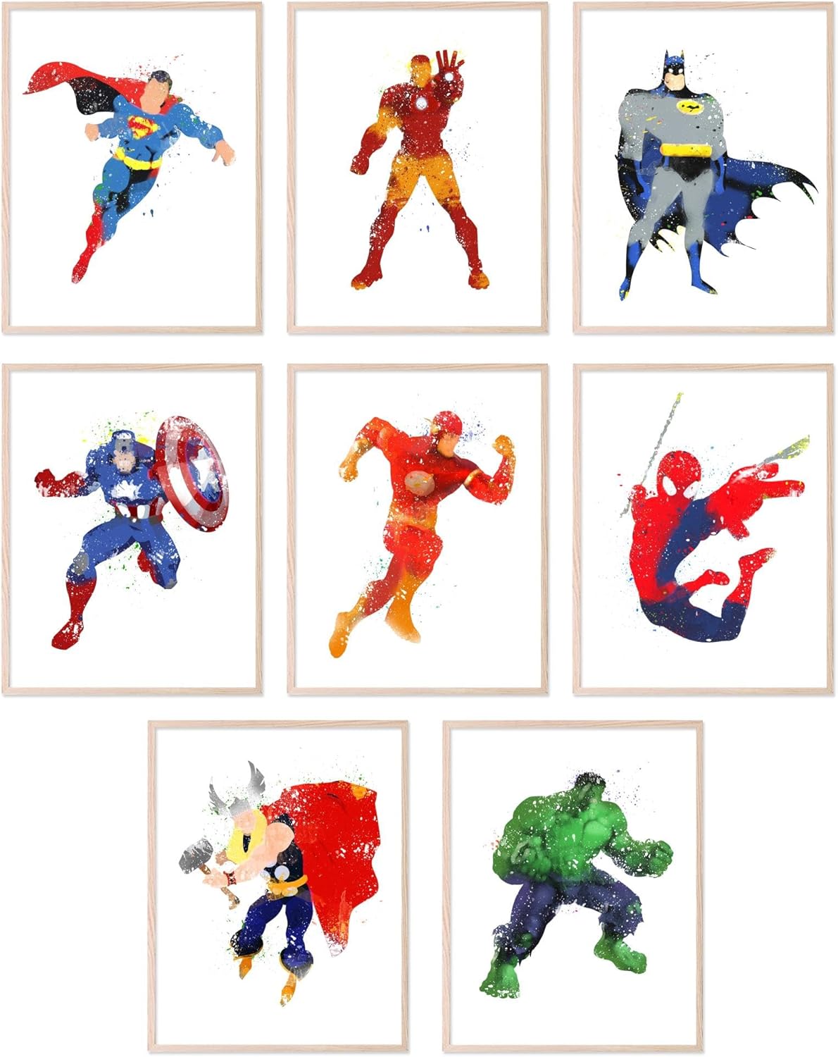 Amazon.com: BigWig Prints - Superhero Posters for Kids, Comic Book Wall ...