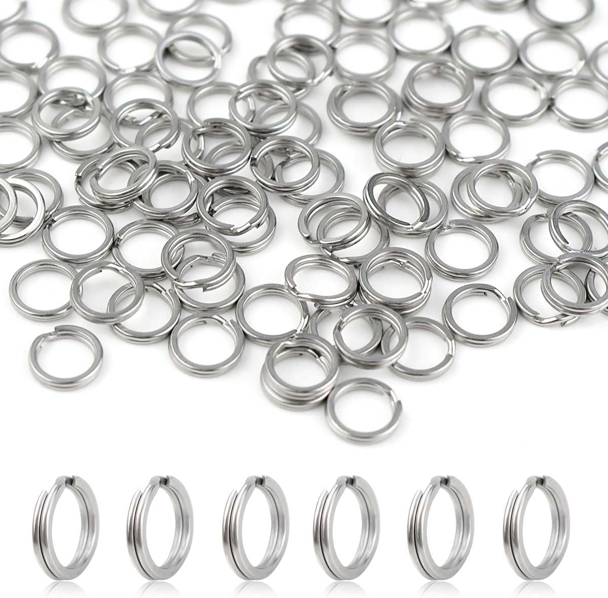Amazon.com: 0.47Inch Small Key Rings Bulk - 200 Pcs Split Rings for ...