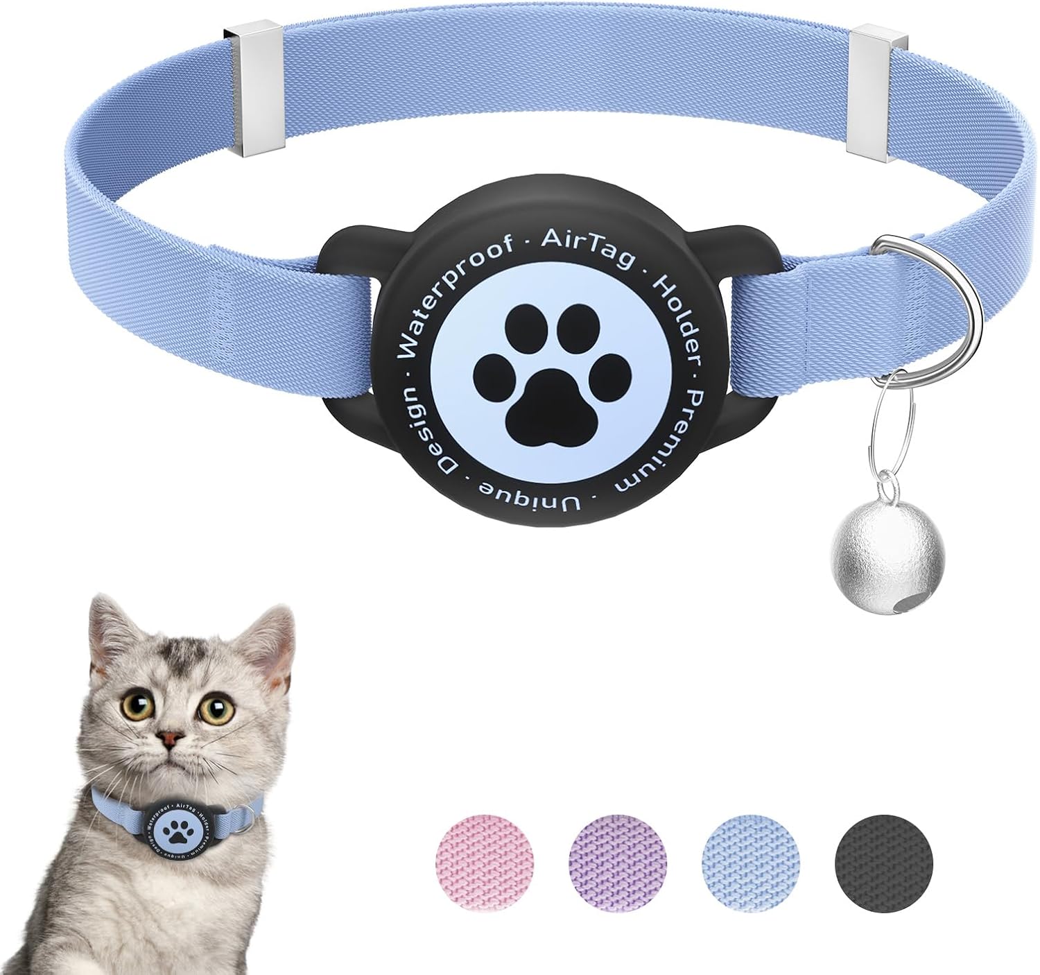 Pet Supplies : Airtag Cat Collar, Stretchy Kitten Collar with Apple Air ...