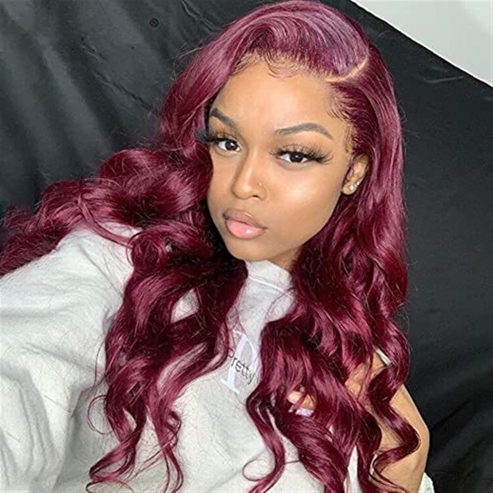 Plum Color Hair On Black Women
