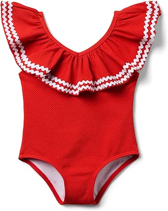 Amazon.com: Janie and Jack Girls Popcorn Onepiece Swim (Toddler/Little ...