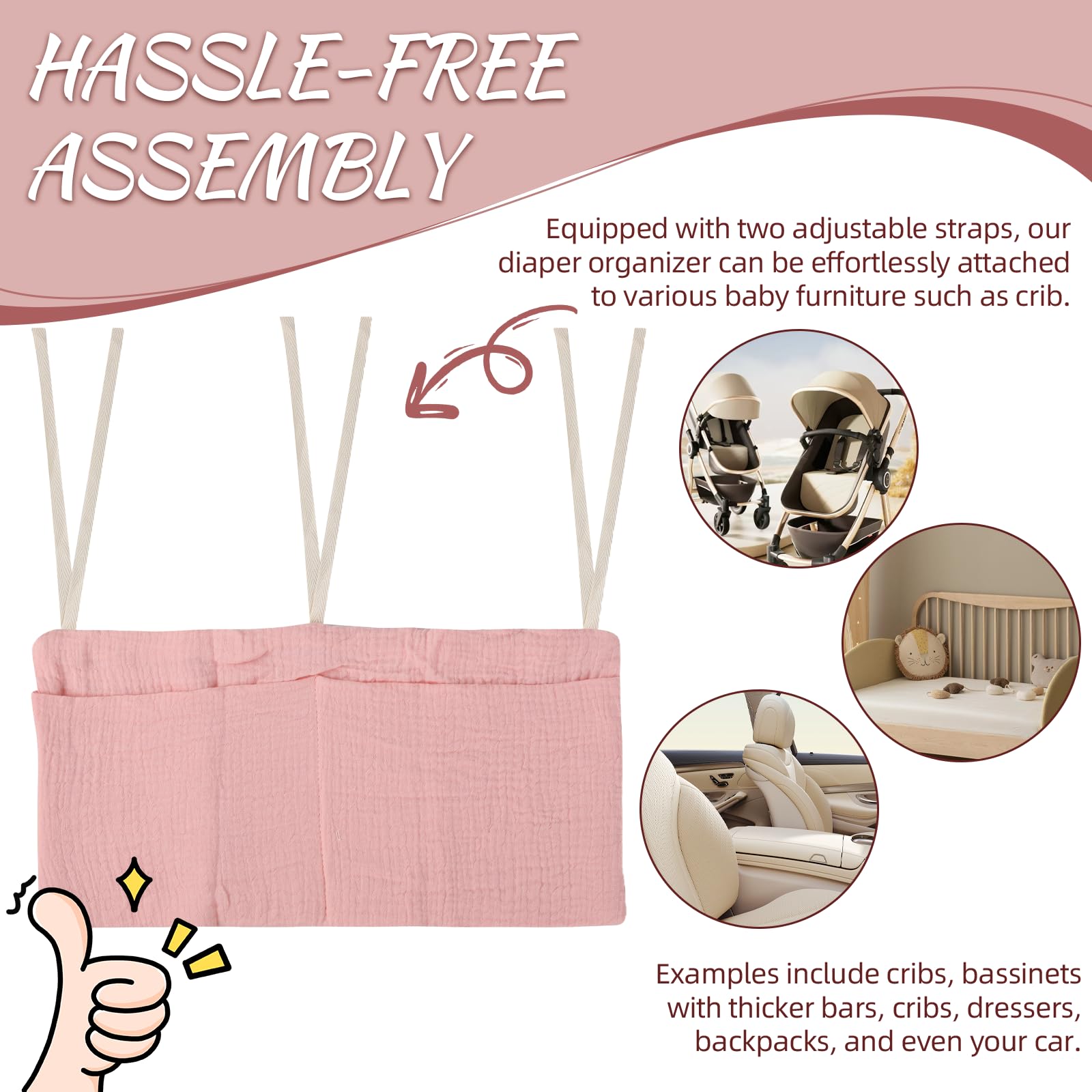 Snapklik.com : LuQiBabe Diaper Caddy And Organizer For Changing Table ...