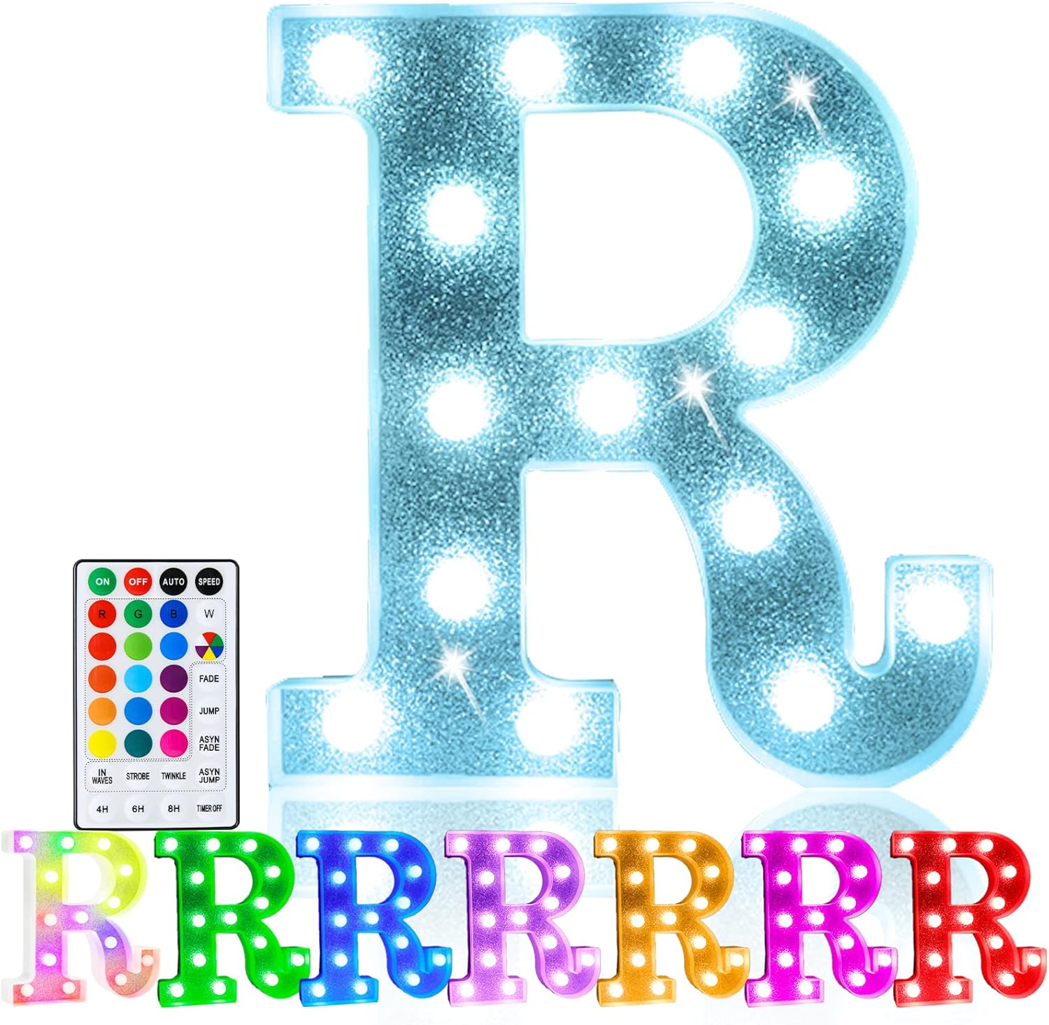 Pooqla Colorful Light Up Letters, Led Letter Lights Marquee Letter ...