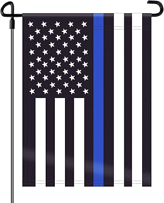 Amazon.com : 2 Pack Thin Blue Line American Garden Flag 12''x18 ...