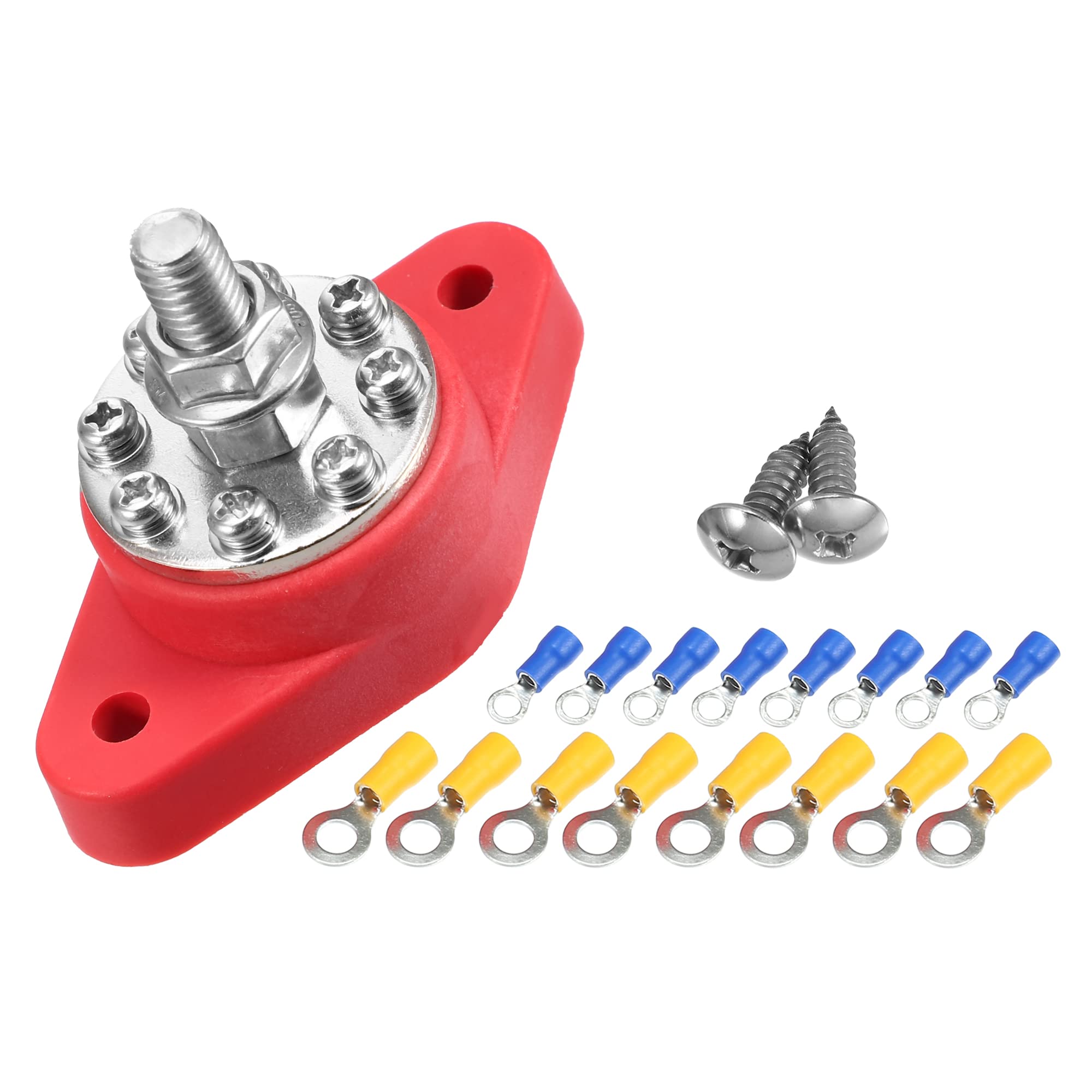 Amazon.com: X AUTOHAUX 1 Set 3/8" Power Distribution Block 8 Point Bus ...