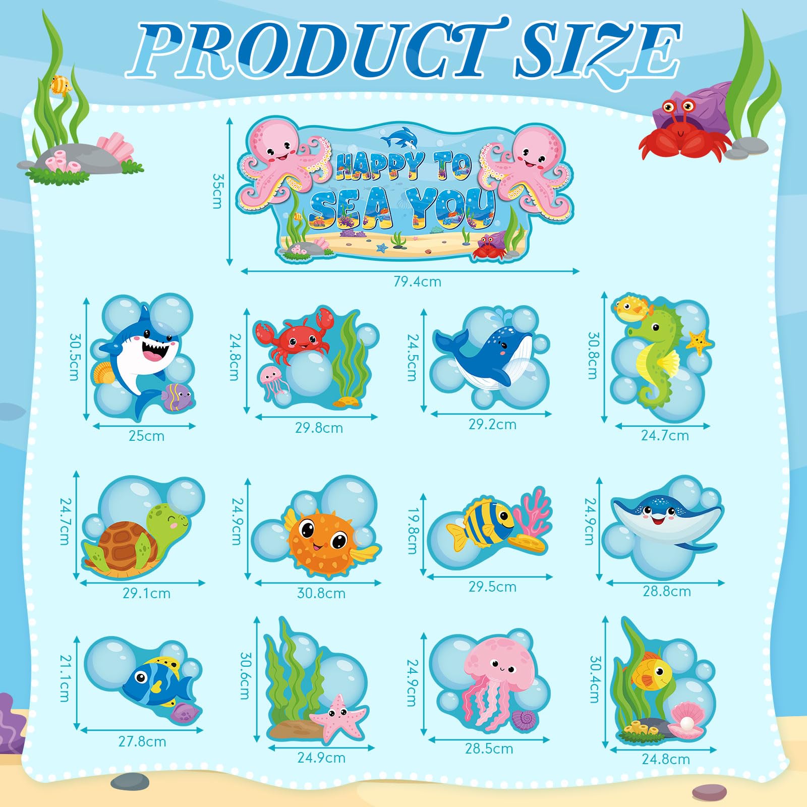 Snapklik.com : Under The Sea Door Banners Ocean Classroom Door Border ...