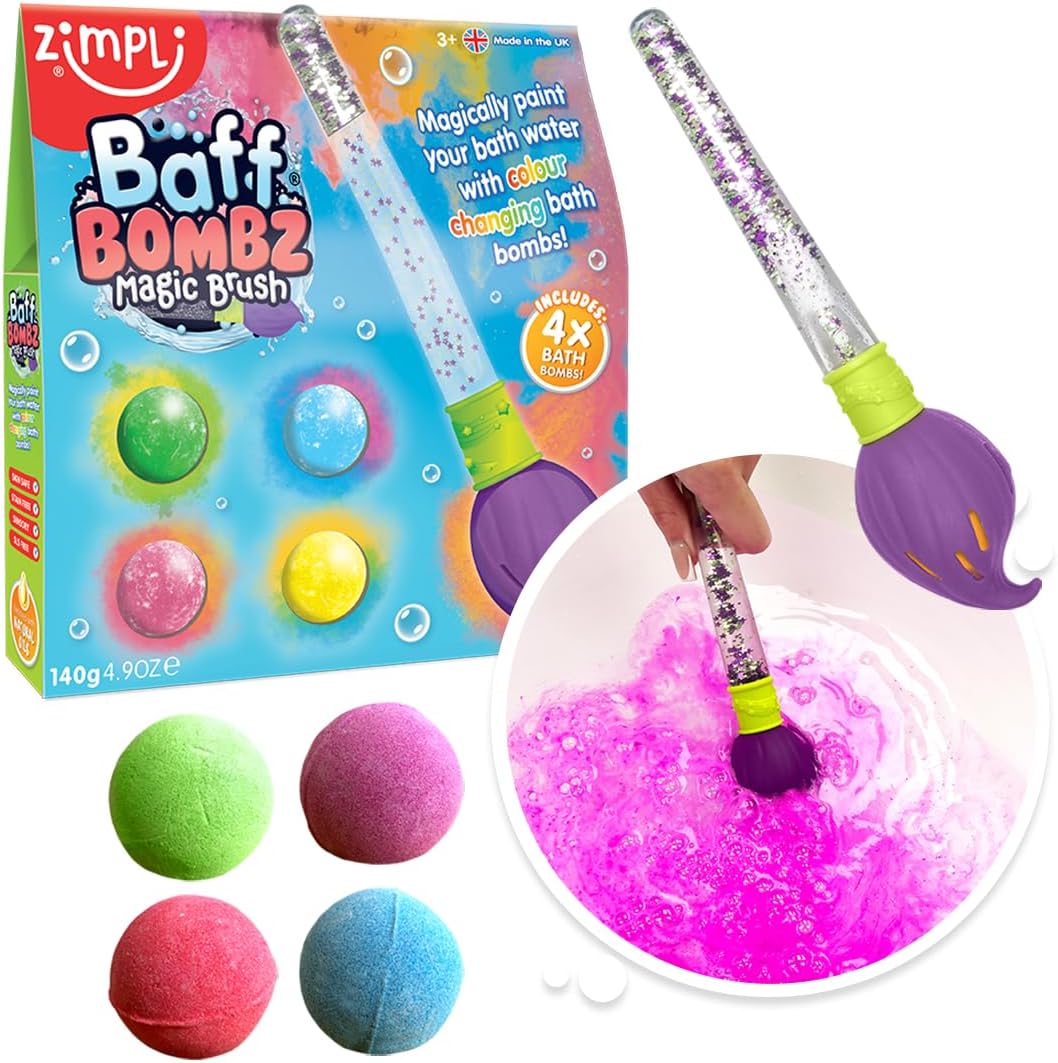 Amazon.com : Baff Bombz Magic Brush from Zimpli Kids, 4 x Bath Bombs ...