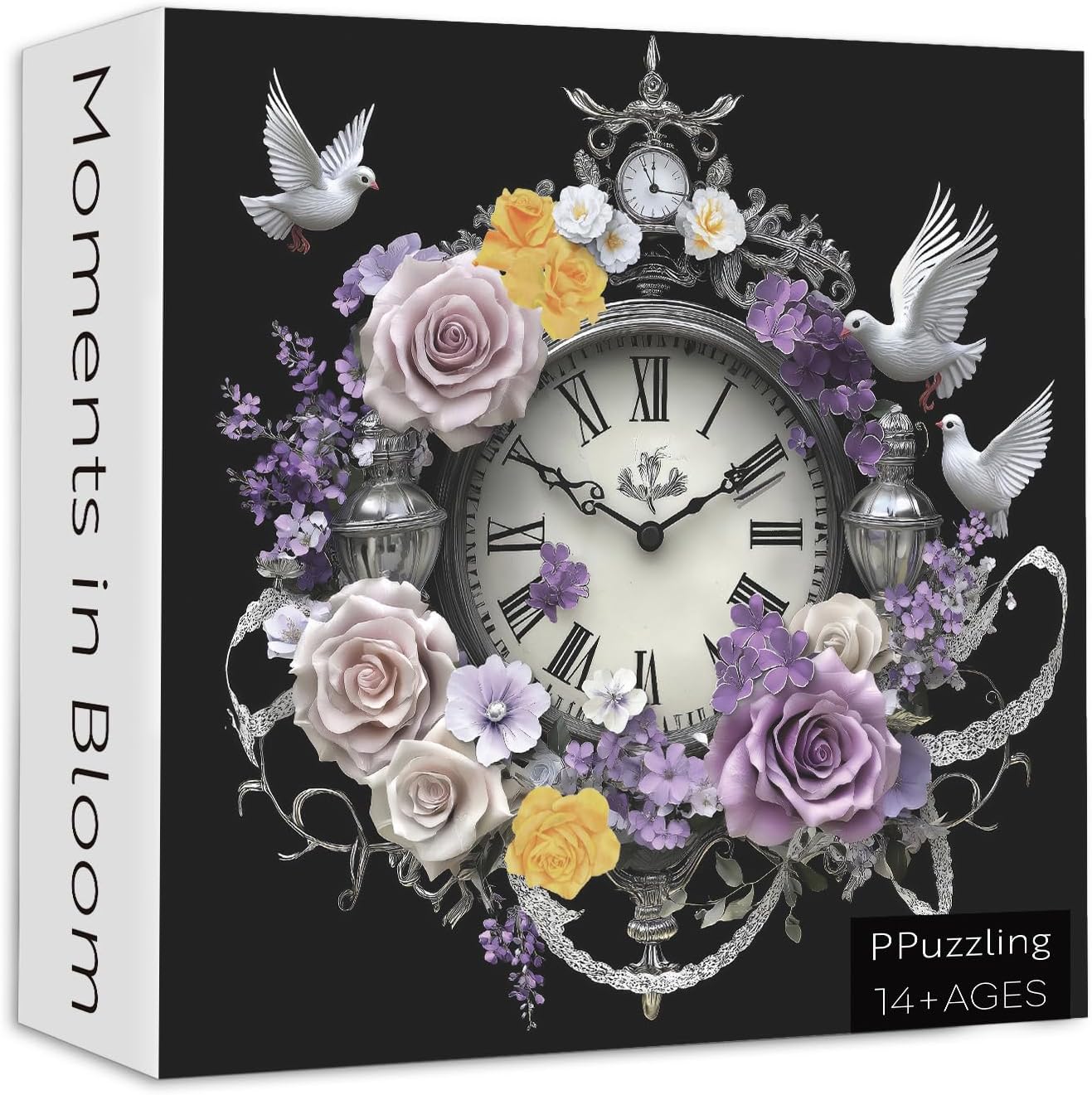 Amazon.com: Vintage Flower Clock Puzzle for Adults 1000 Pieces, Nature ...
