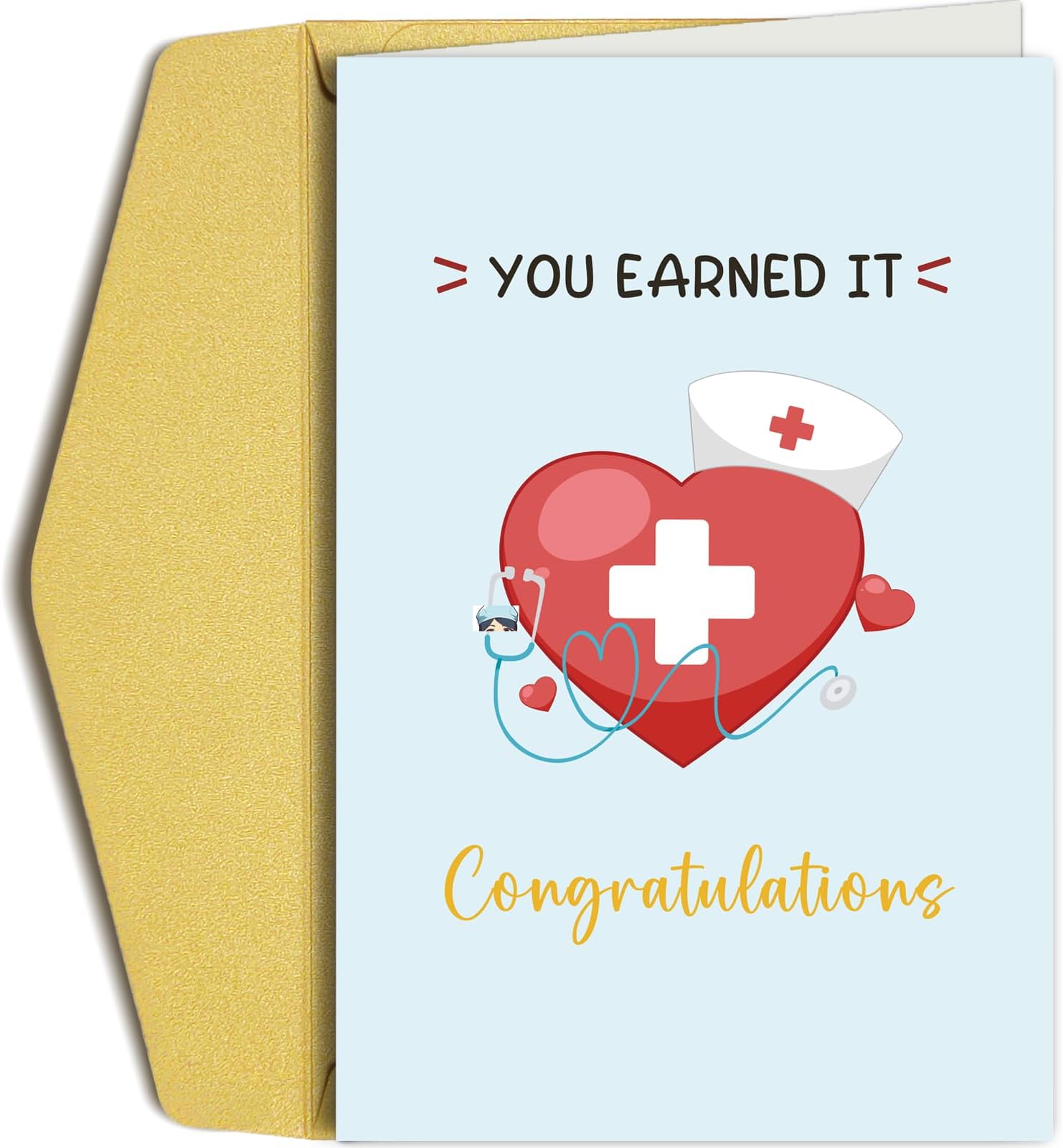 Amazon.com : Oamiolek Nurse Graduation Card, Congratulations Grad Card for Nurse, Nursing School ...